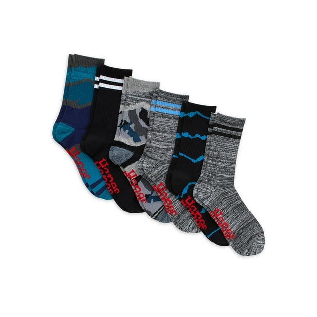 Hanes Originals Men's Moisture Wicking Crew Socks, 6-Pack - Walmart.com