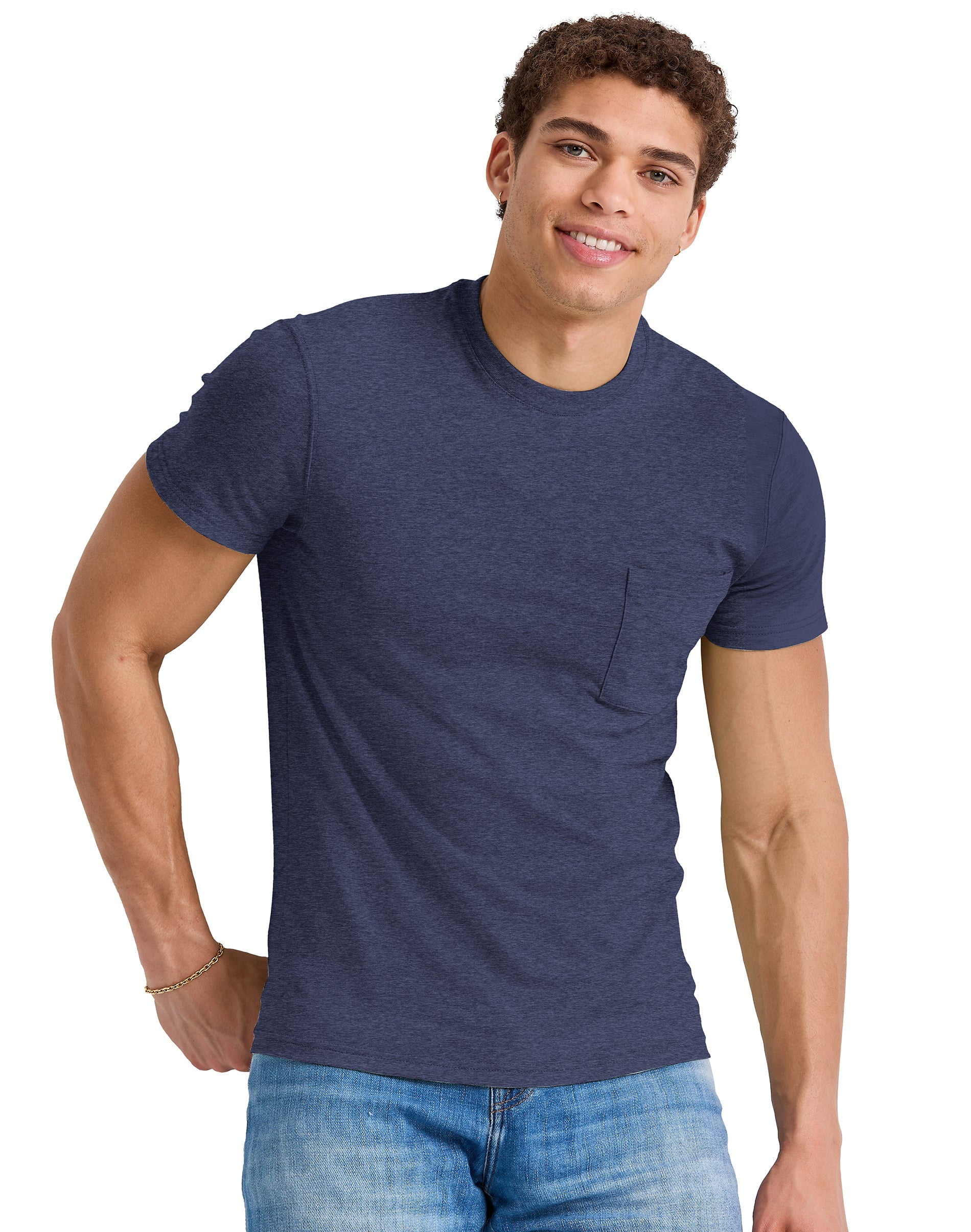 Hanes Originals Men's Pocket T-Shirt Cotton Crewneck Short Sleeve Tee Lightweight S-3XL ...