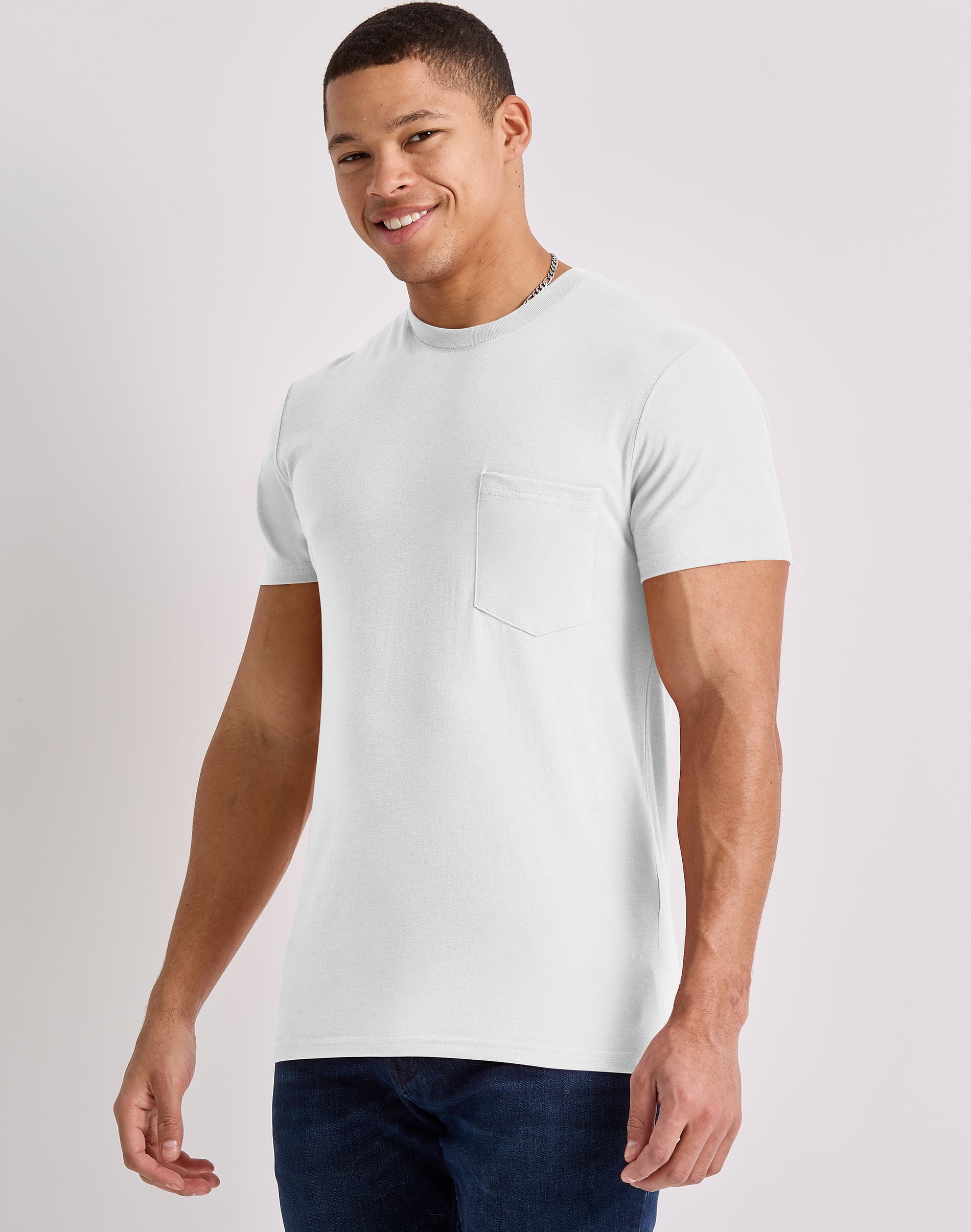 Hanes Originals Men's Pocket T-Shirt Cotton Crewneck Short Sleeve Tee ...