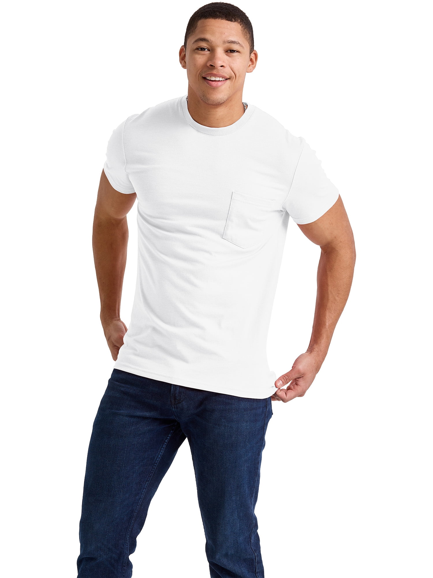 Hanes Originals men's Pocket Tee - Soft Tri-Blend Fabric - Walmart.com
