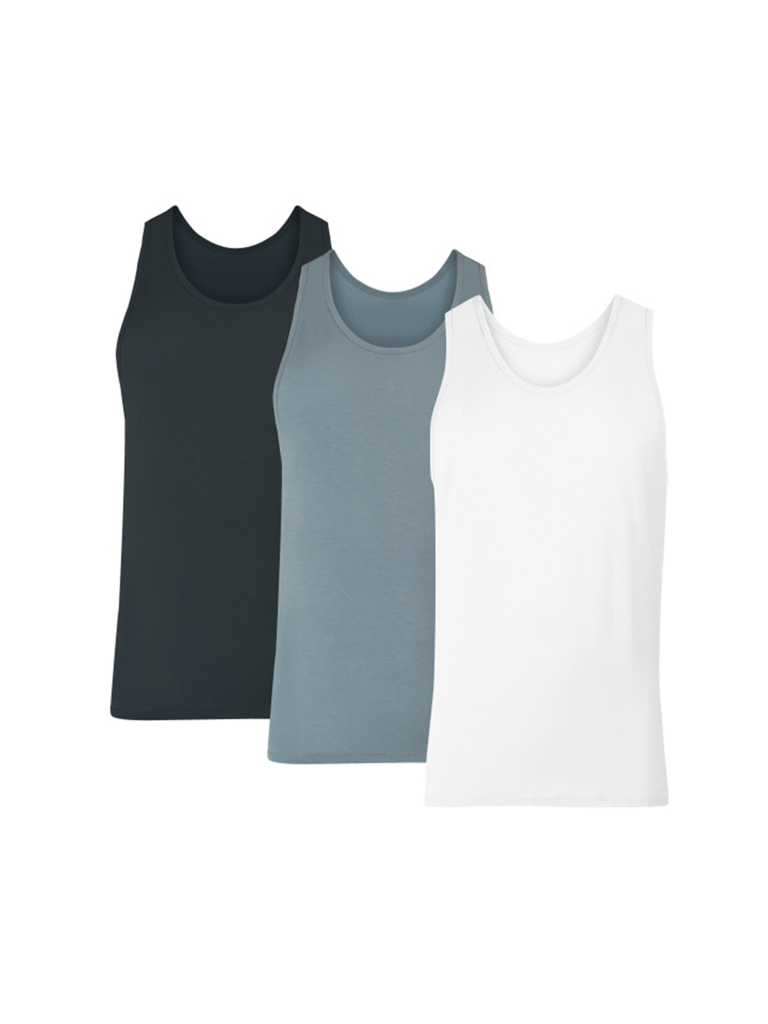 Men's FreshIQ ComfortSoft Dyed Tagless Tanks 4-Pack - Walmart.com