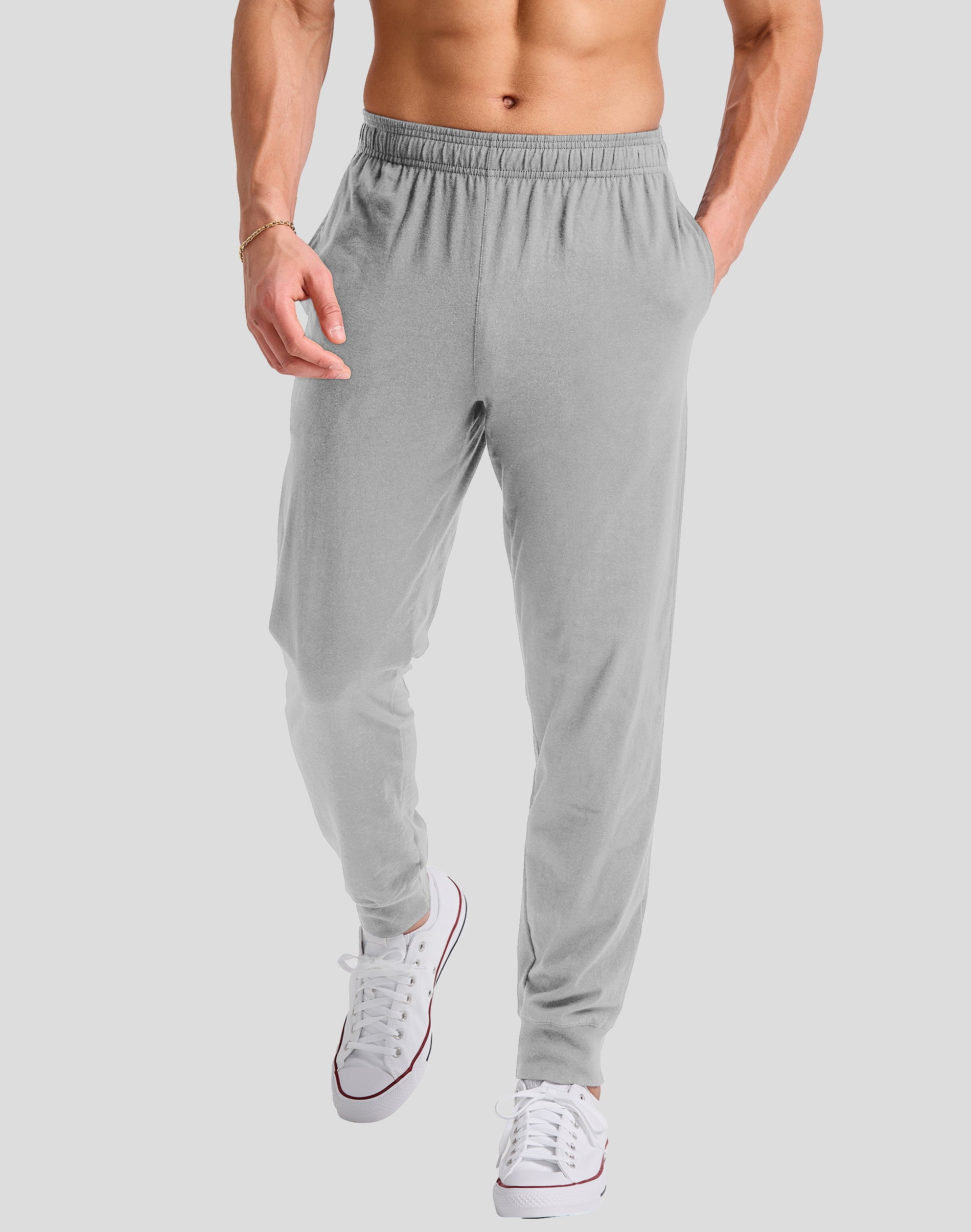 Hanes Originals Joggers Pockets Men's Tri-Blend Lightweight Drawcord ...