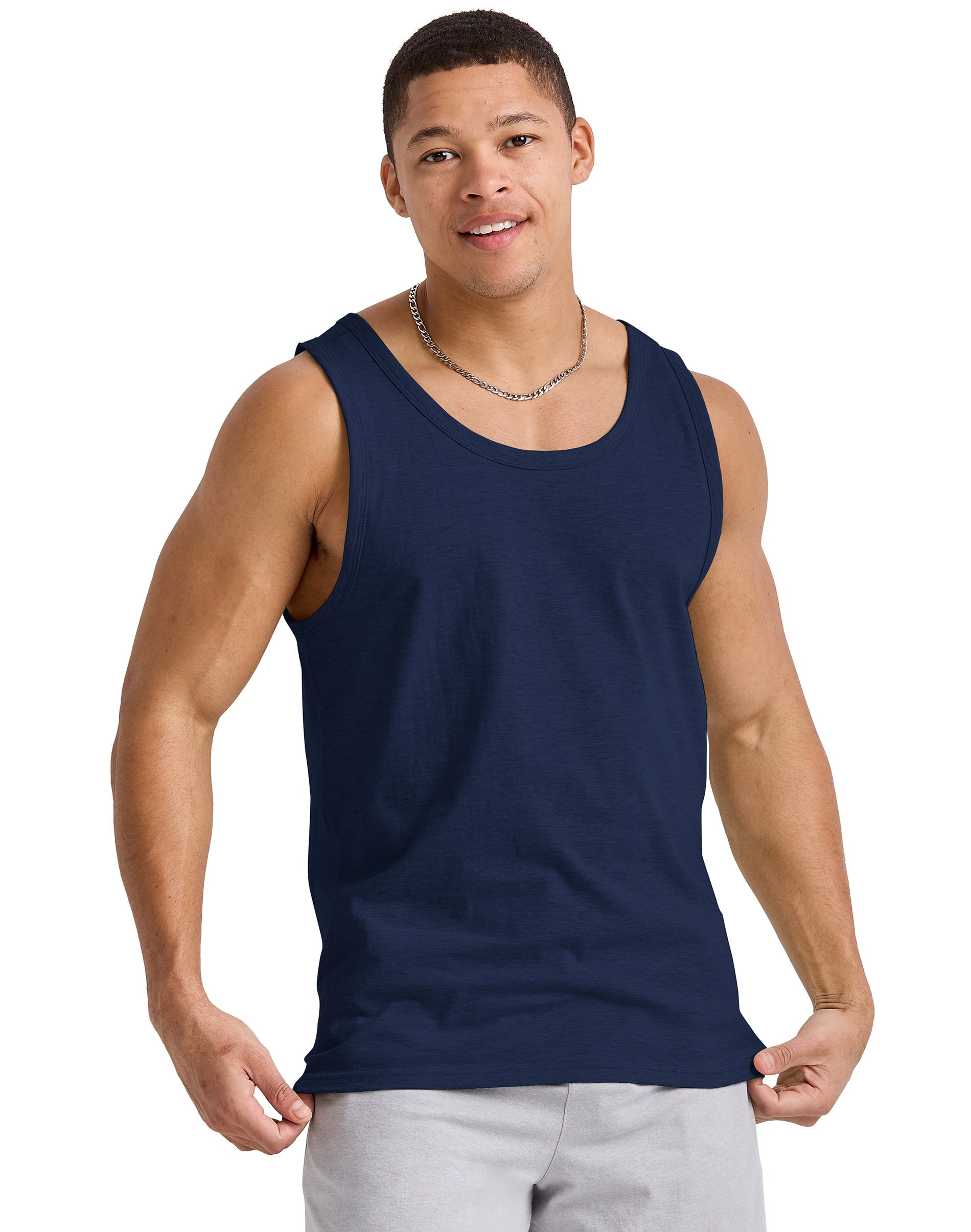 Hanes Men's & Big Men's Active Tri-Blend Originals Tank Top, Sizes S ...