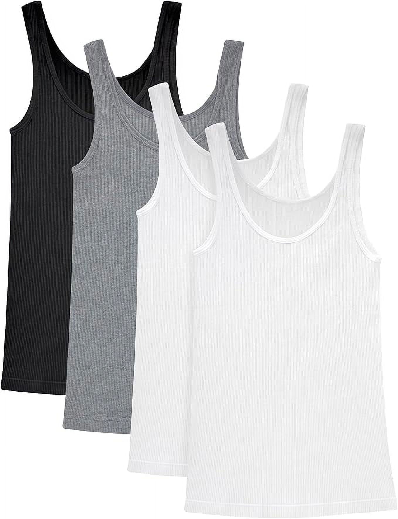 Hanes Originals Pack, Soft Cotton Rib Tank Tops for Women, 4-Pack ...