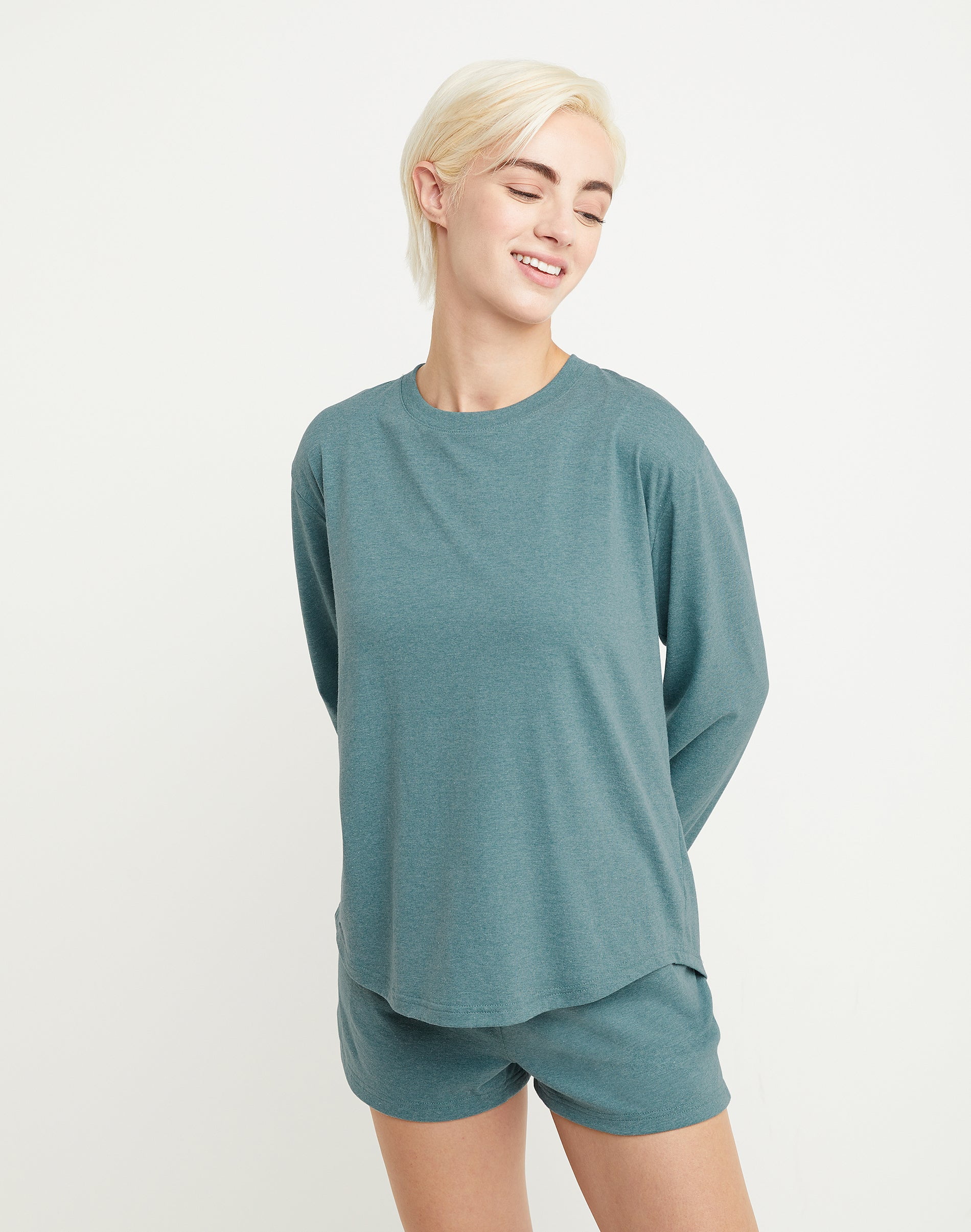 Hanes Originals Tri-Blend Women's Long Sleeve T-Shirt, Relaxed Fit ...