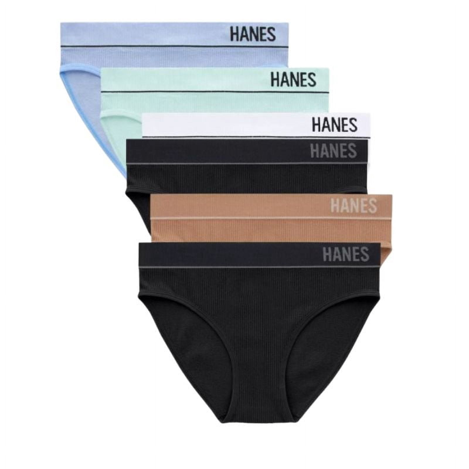Hanes Originals Women's 6pk Seamless Rib Bikini Underwear - Walmart.com