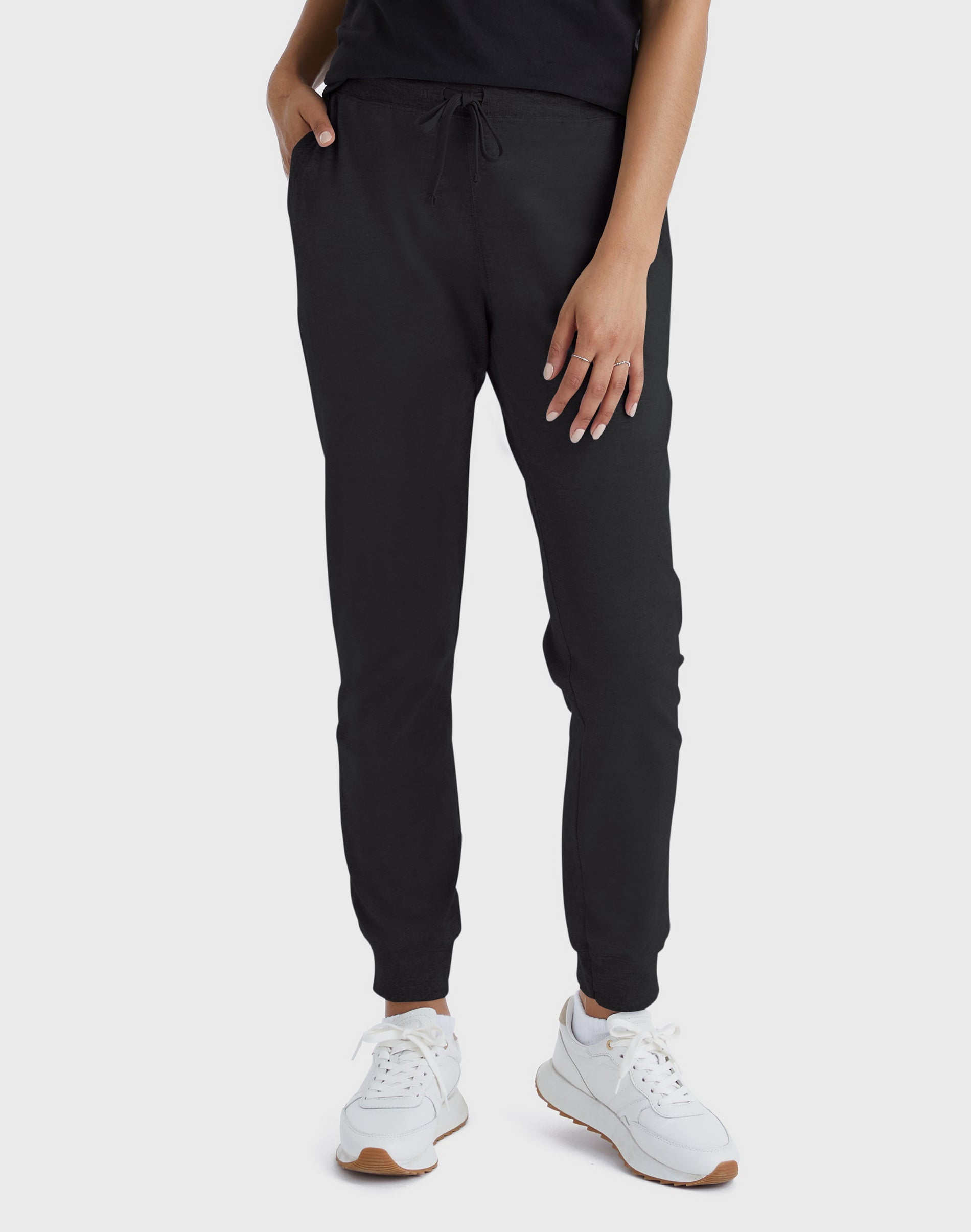 Hanes Originals Women's Cotton Joggers, 29" Black L - Walmart.com