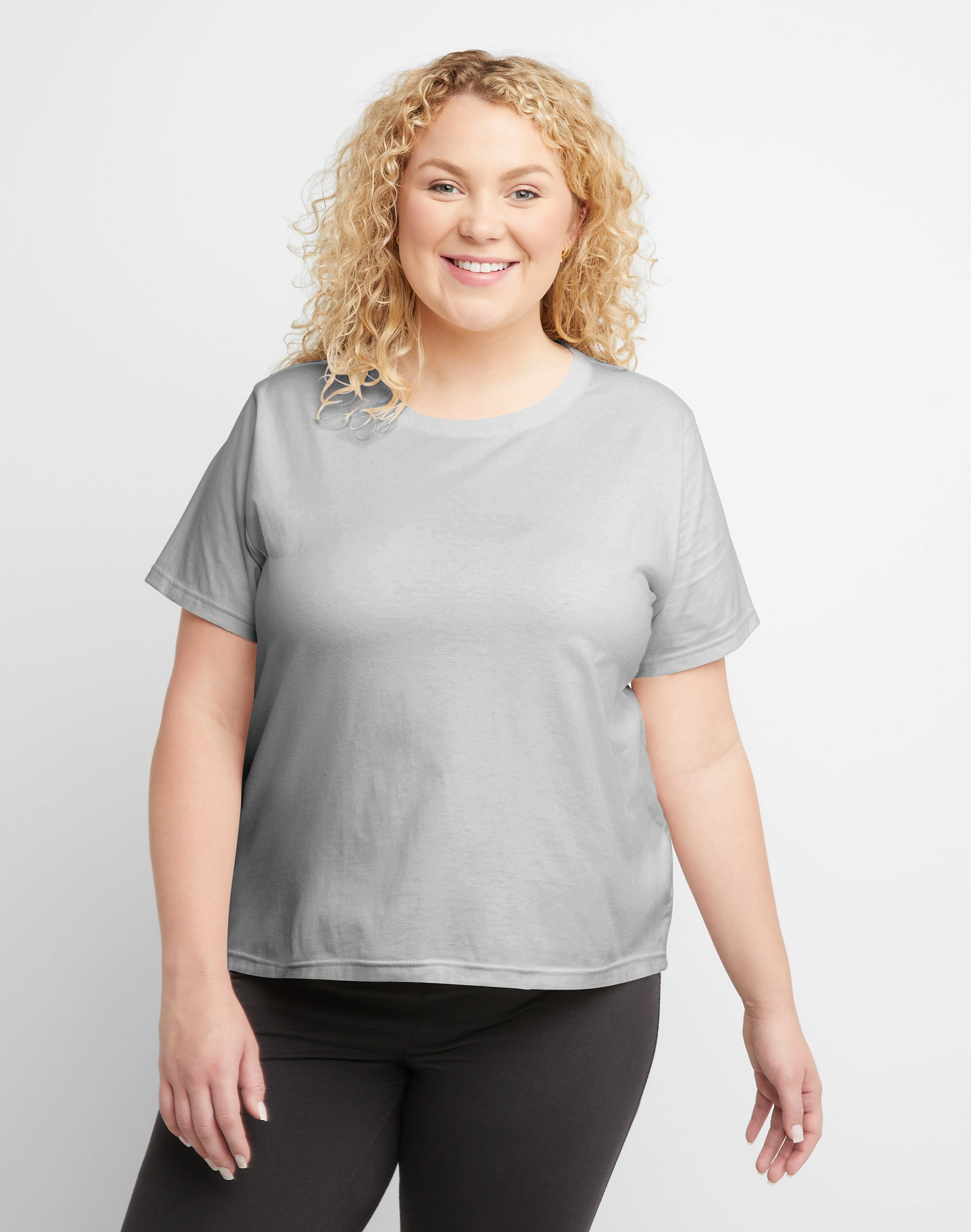 Hanes Plus Size Women's T-Shirt Tee Crewneck Short Sleeve Originals ...