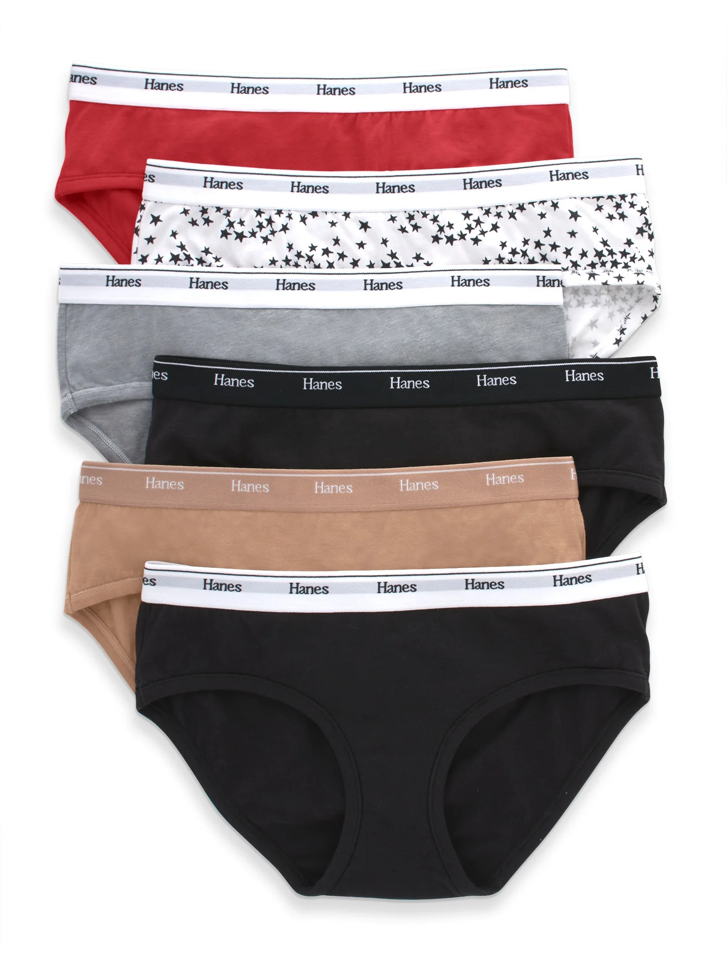 Hanes Originals Women's Hipster Panties, Breathable Cotton Stretch ...