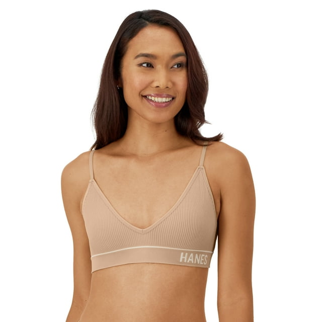 Hanes Originals Women's Rib Triangle Bra - Walmart.com