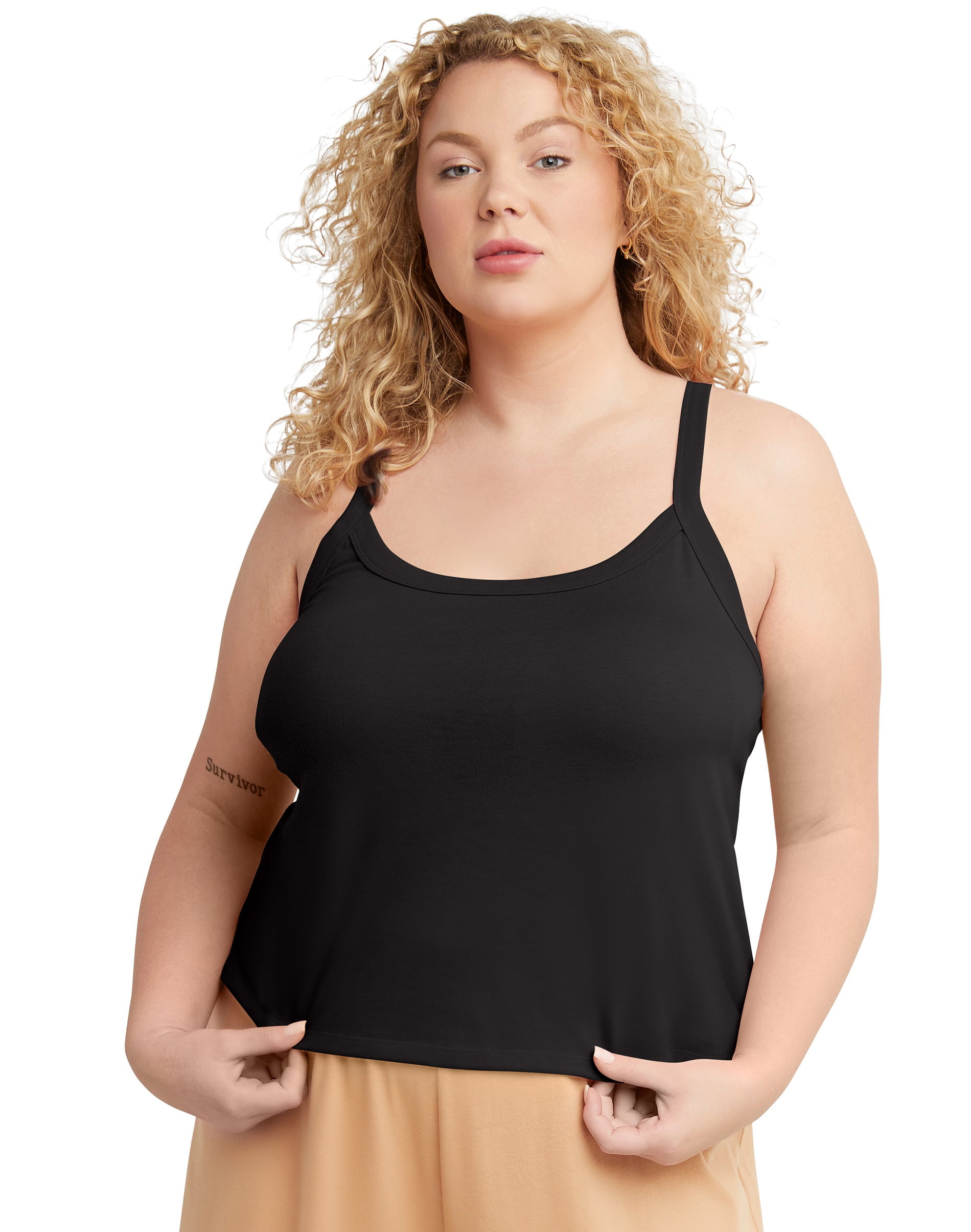 Hanes Originals Women's Soft Wash Tank (Plus Size) Black 2X - Walmart.com