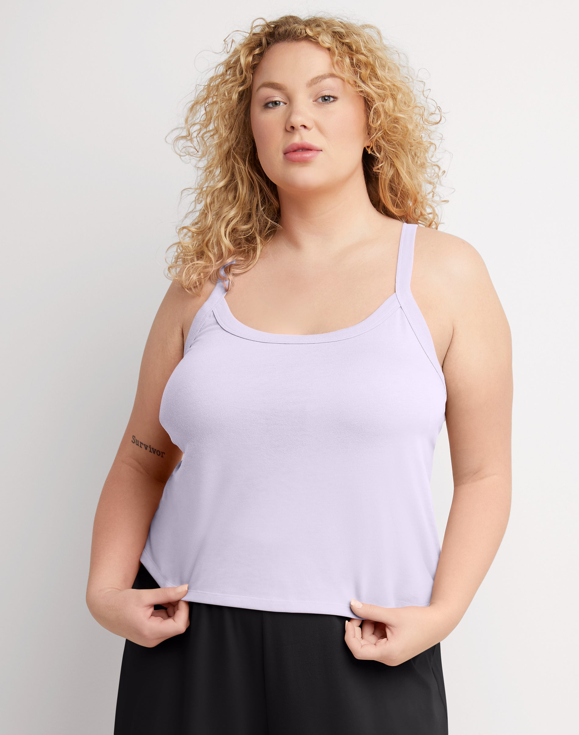 Hanes Originals Women's Soft Wash Tank (Plus Size) Urban Lilac 4X ...