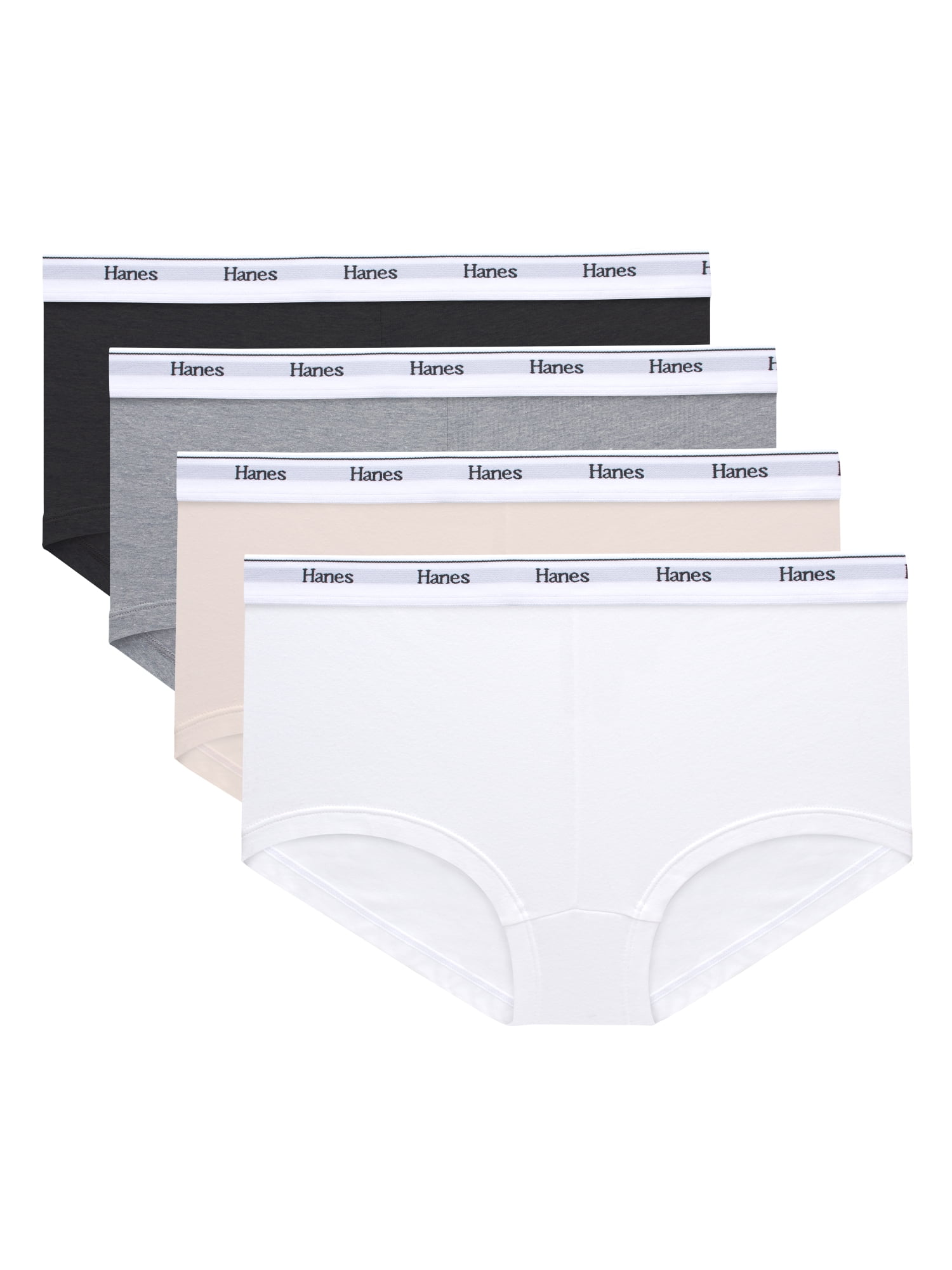 Hanes Originals Women's SuperSoft Boyshort Underwear, 4-Pack, Sizes S ...