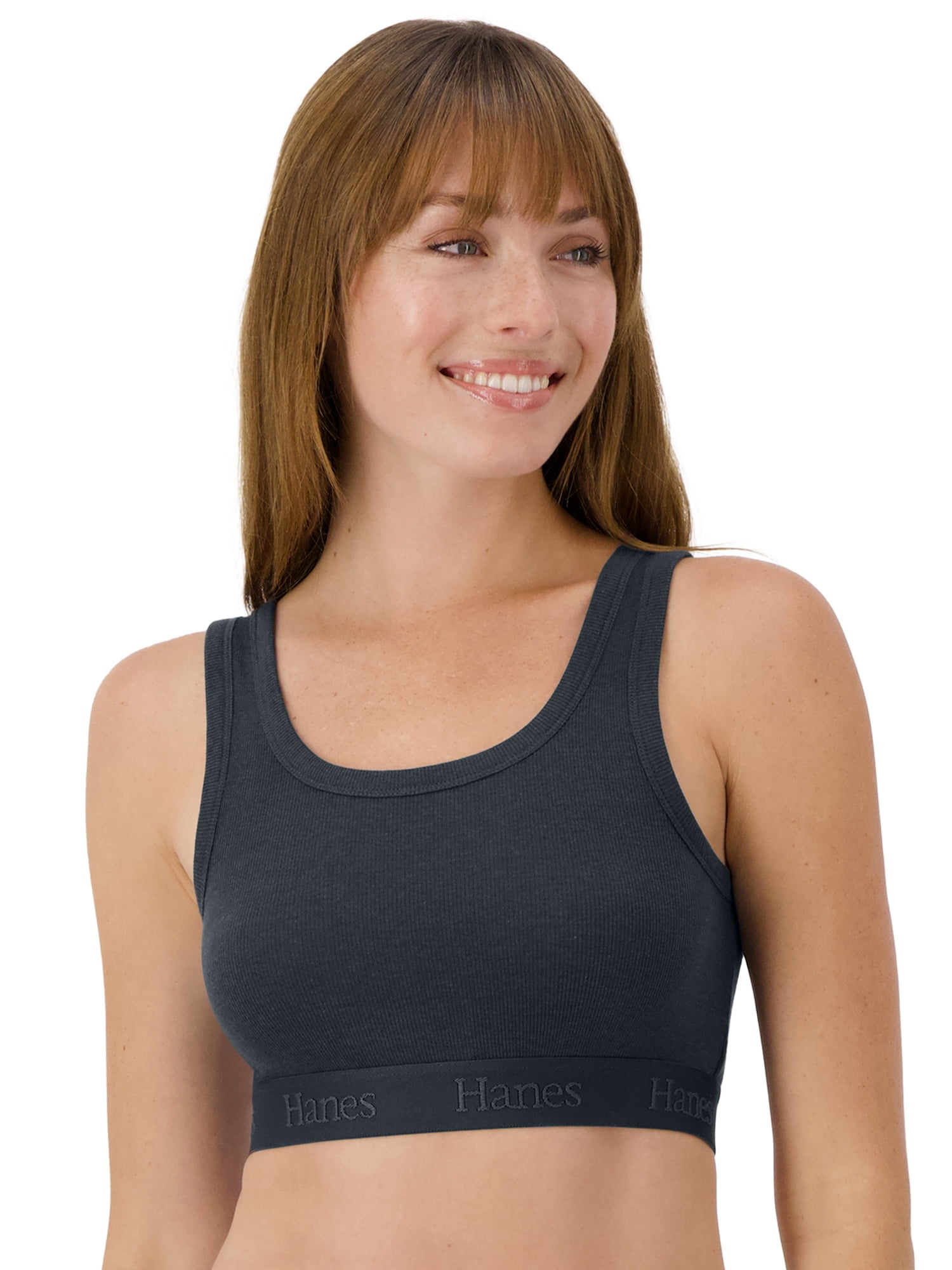 Hanes Originals Women's SuperSoft Comfyweear Sleep Banded Crop Top ...