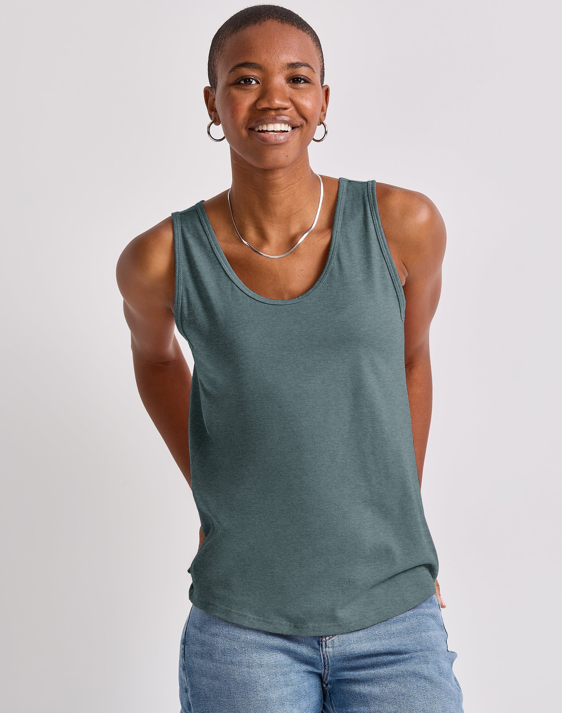 Hanes Originals Women's Tri-Blend Tank Cactus Heather XS - Walmart.com