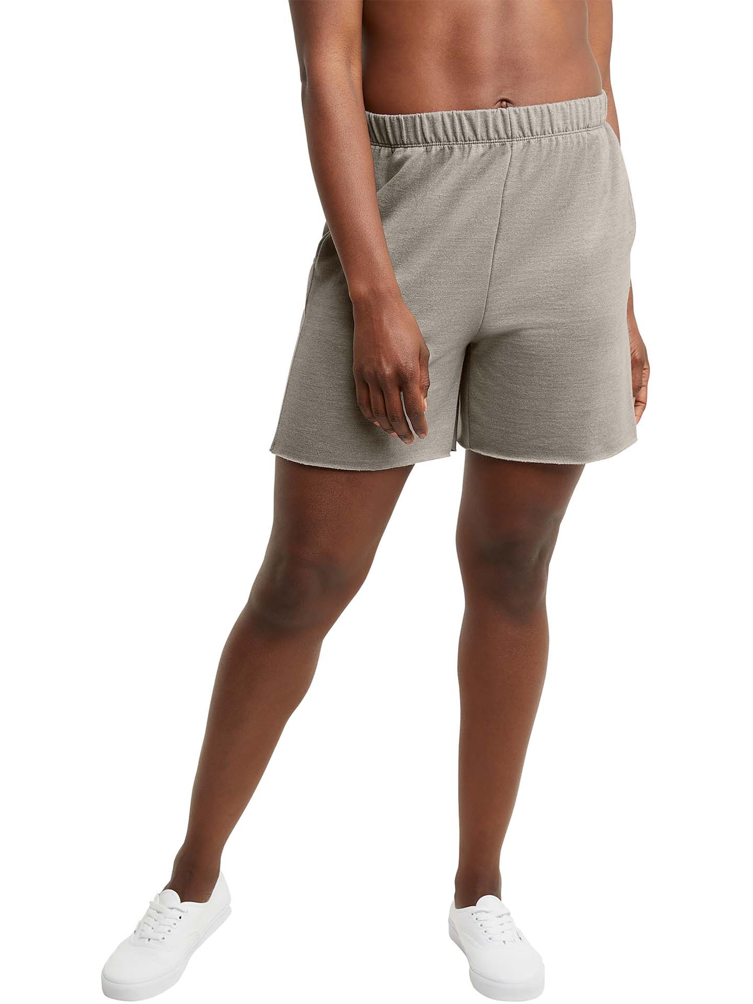 Hanes Originals Womens French Terry Raw Edge Shorts 5 Inseam Sizes