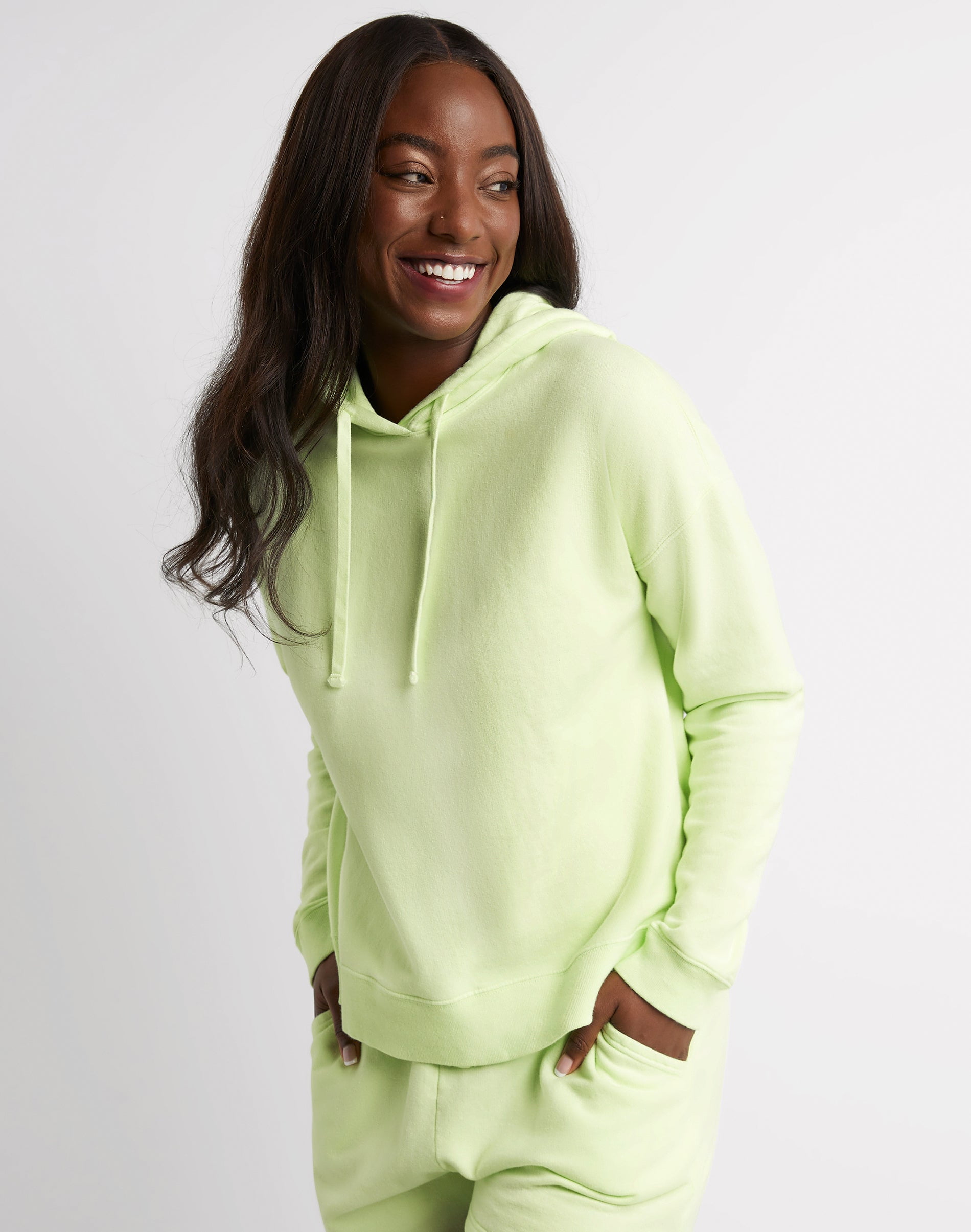 Hanes Women's Garment Dyed Fleece Hoodie Chic Lime M - Walmart.com