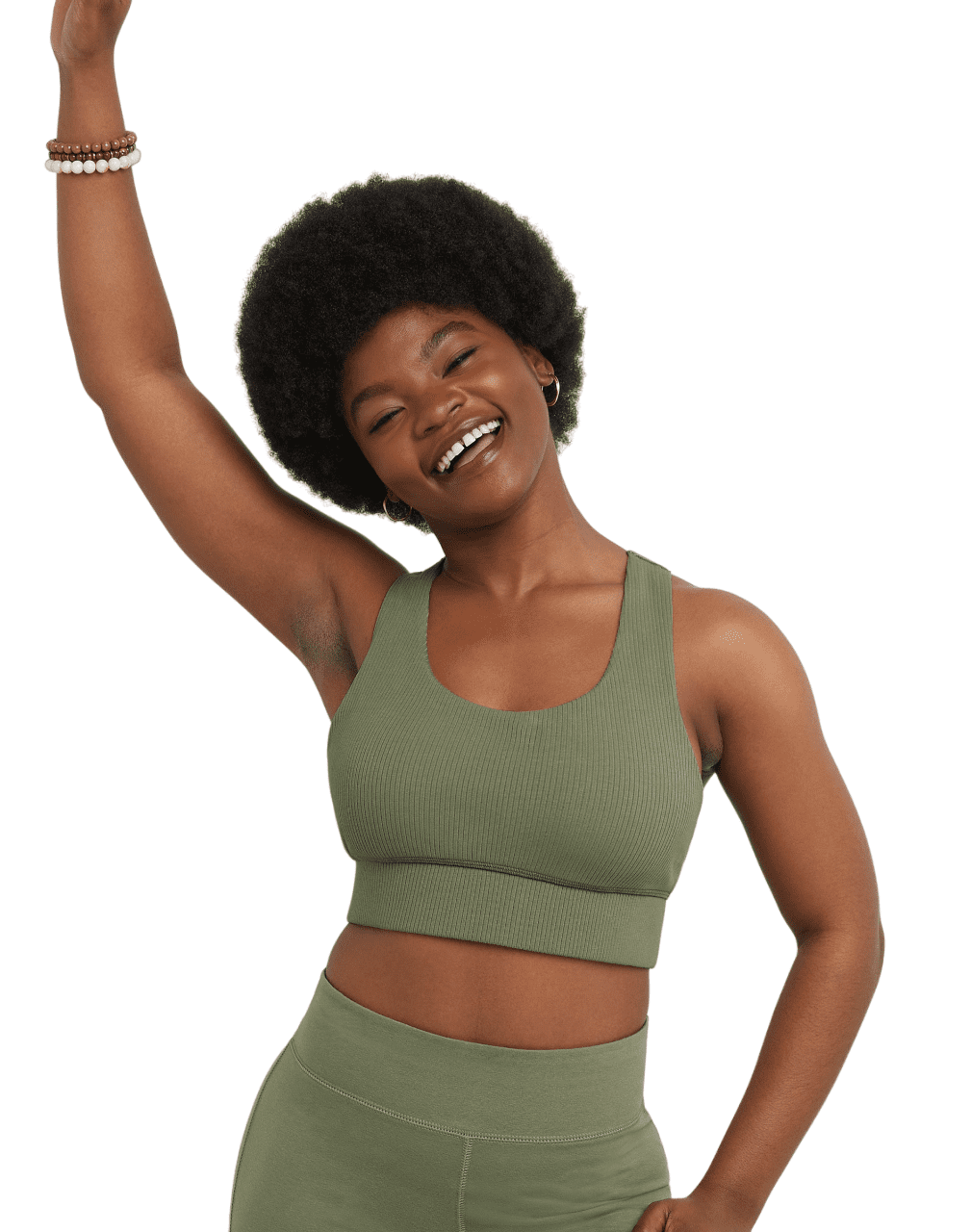 Hanes Originals Womens Longline Racerback Moderate Support Sports Bra ...