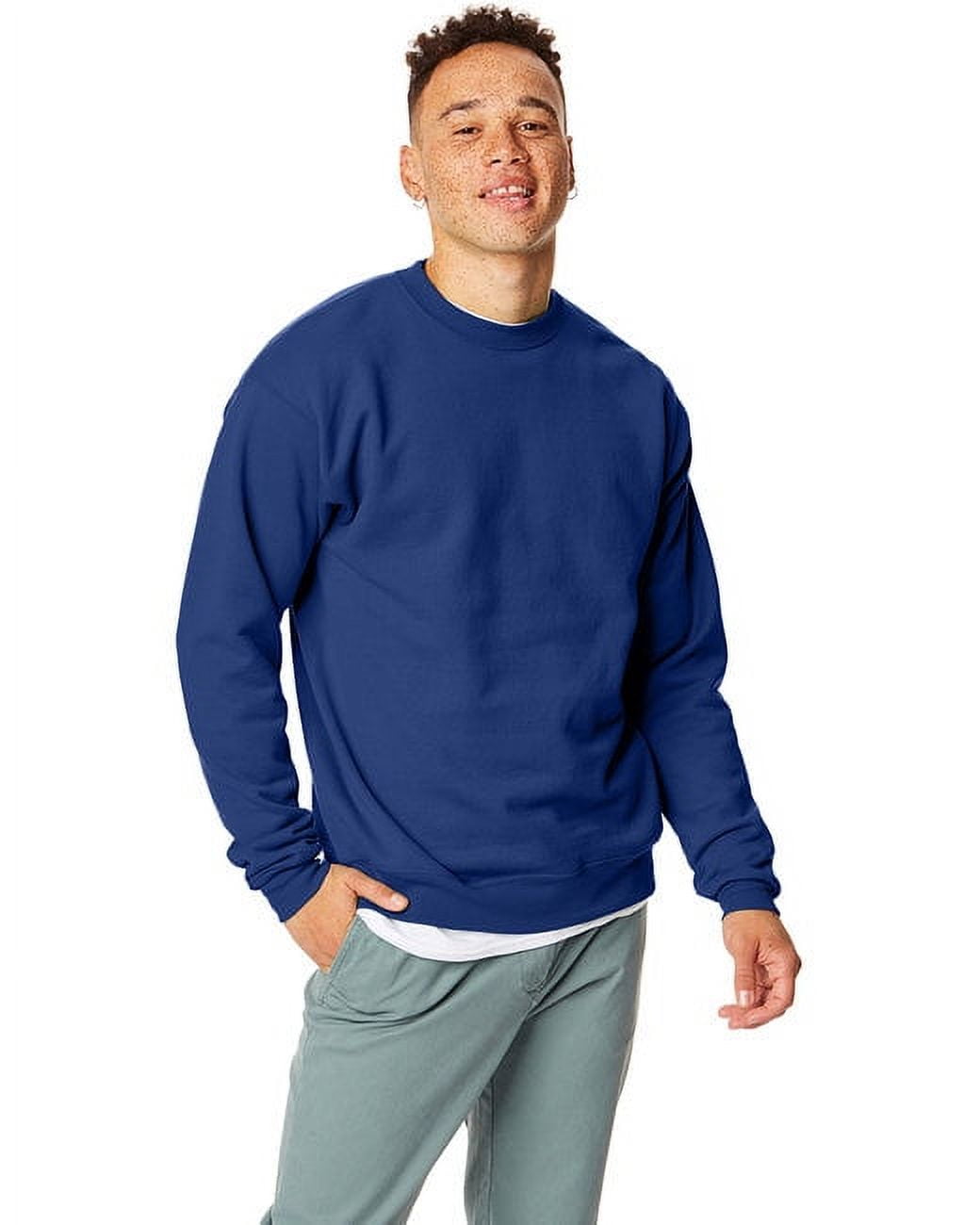 Hanes P1607 Adult 7.8 Oz. Ecosmart 50/50 Fleece Crew - Walmart.com