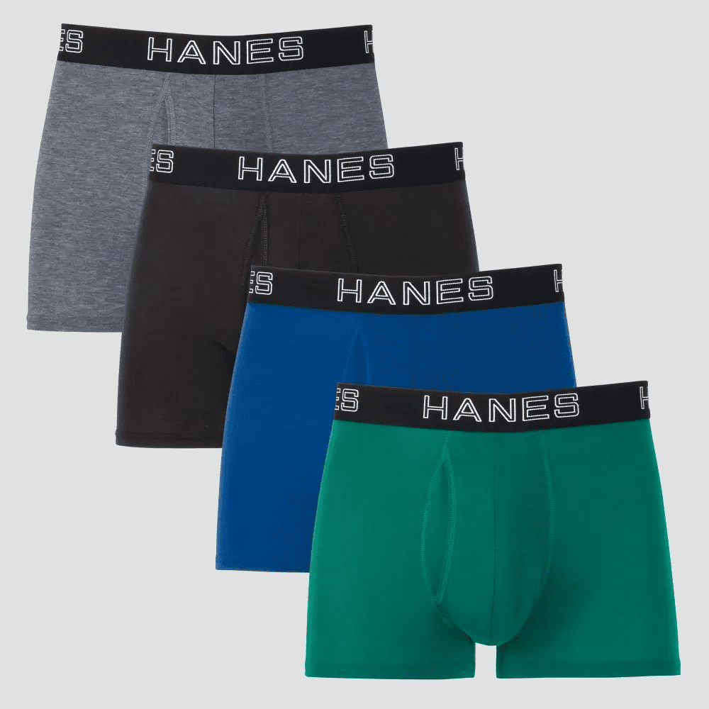Hanes Premium Men's 3pk Trunks with Anti Chafing Total Support Pouch ...