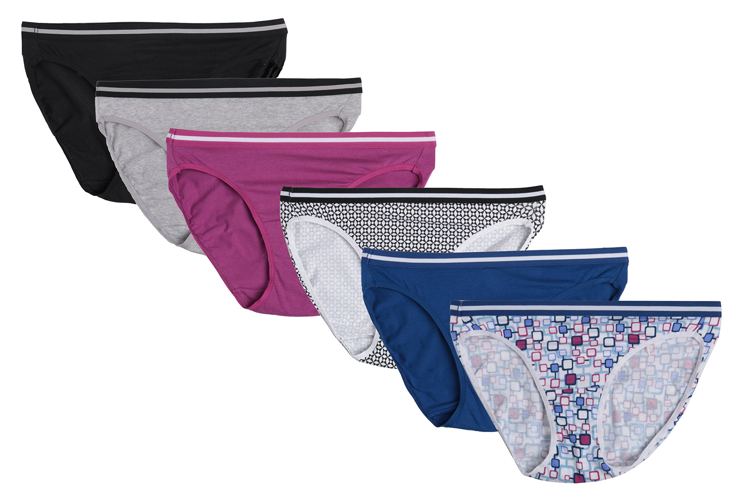 Hanes Premium Sporty Bikini 6 Colors (Small, pack 3-06) - Walmart.com