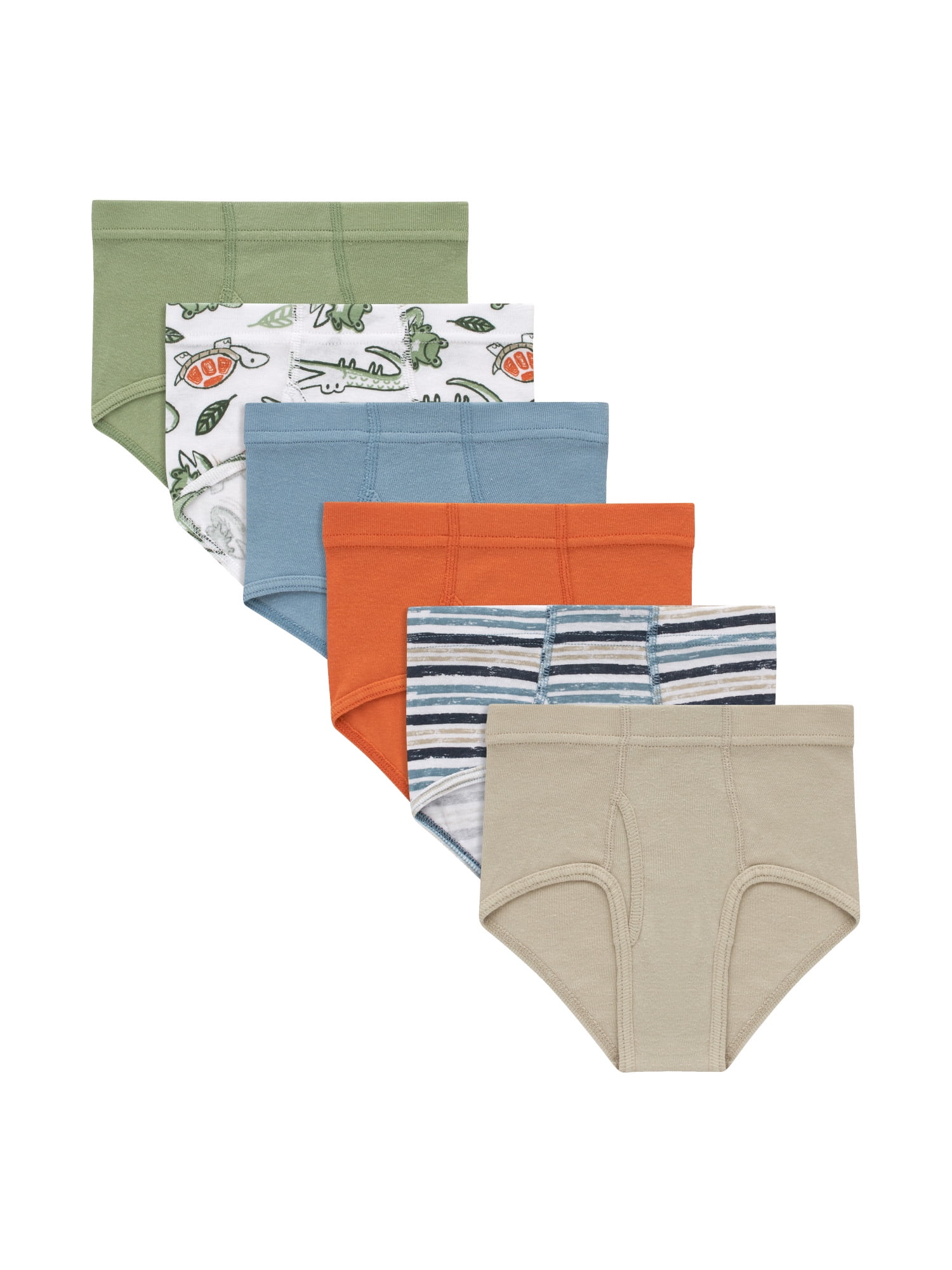 Hanes Toddler Boys' Organic Cotton Briefs 6-Pack, Tagless, Gentle Seams ...