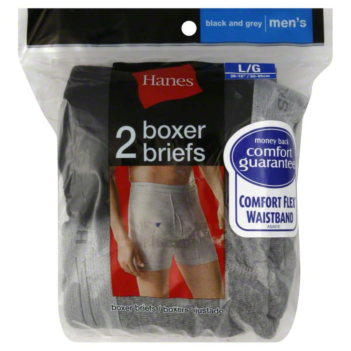 Hanes Red Label Mens 2-Pack Exposed Waistband Dyed Boxer Briefs ...