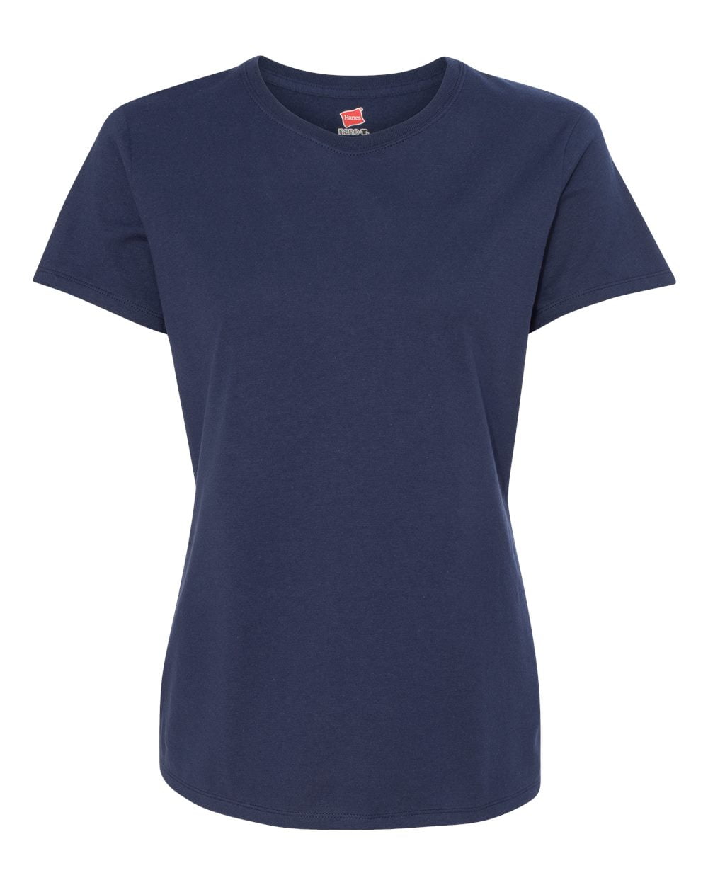 Hanes SL04 Ladies' 4.5 oz. 100% Ringspun Cotton Nano-T T-Shirt (2 PACK ...