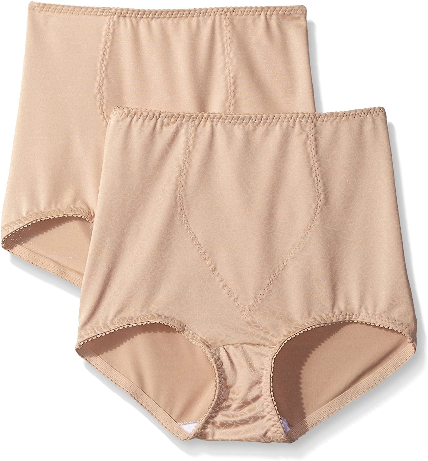 Hanes Shapewear Women's Light Control 2 Pack Tummy Control Brief ...