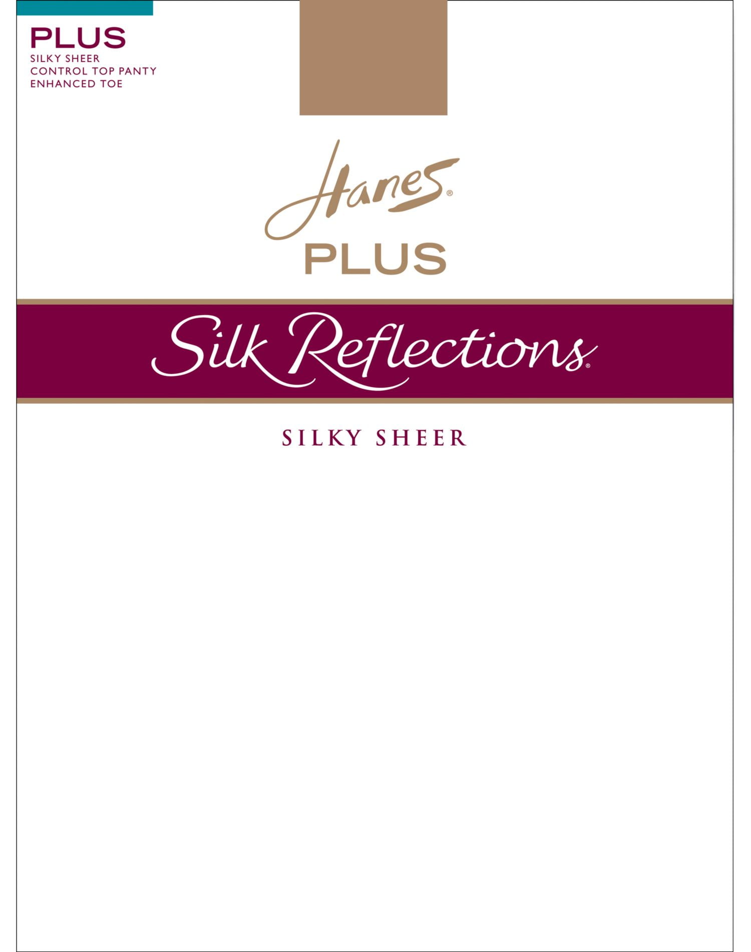 Hanes Silk Reflections Sheer Control Top Pantyhose, Enhanced Toe (Plus ...