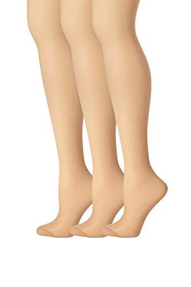 Hanes Silk Reflections Women`s Control Top Rt Pantyhose Best Seller Pack Of 3 3 Caf Au Lait