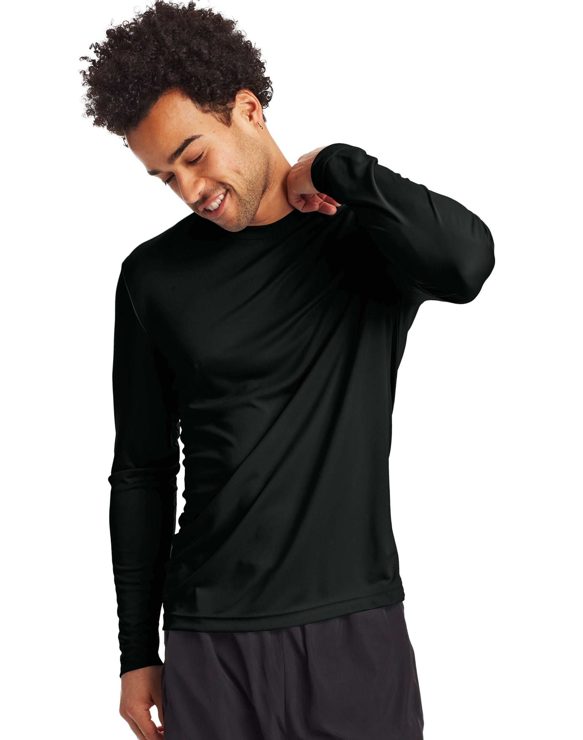 Hanes Sport Cool DRI Men's Performance Long Sleeve T-Shirt, Value 2 ...