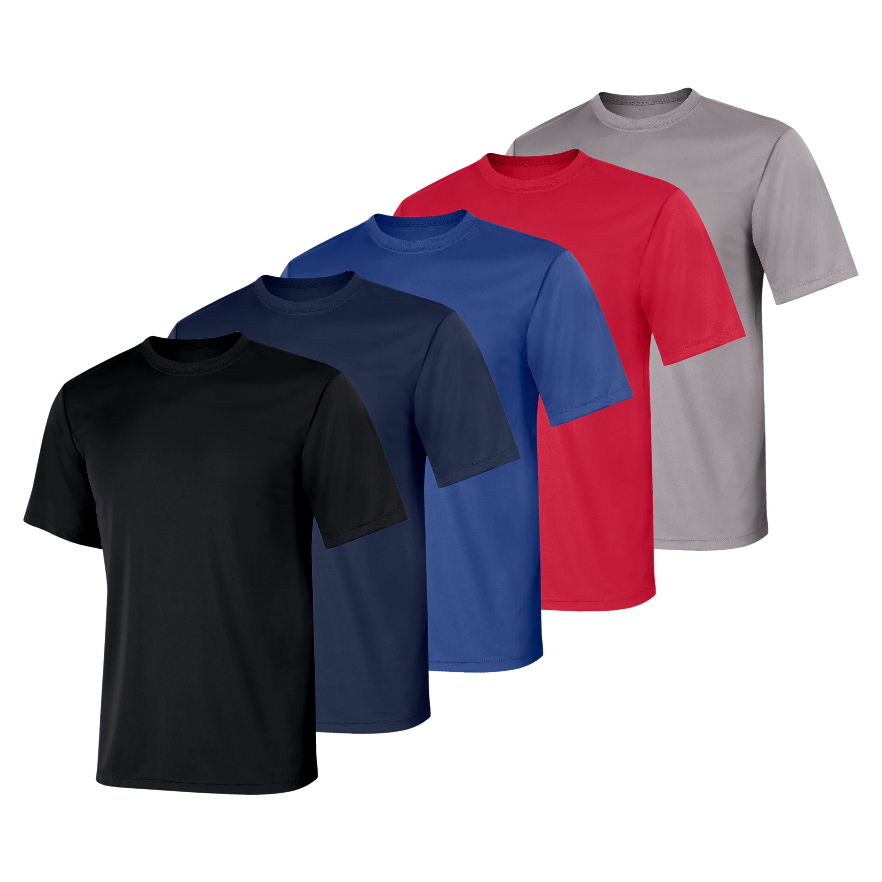 Hanes Sport Cool DRI Men's Performance T-Shirt, Value 5-Pack Black ...