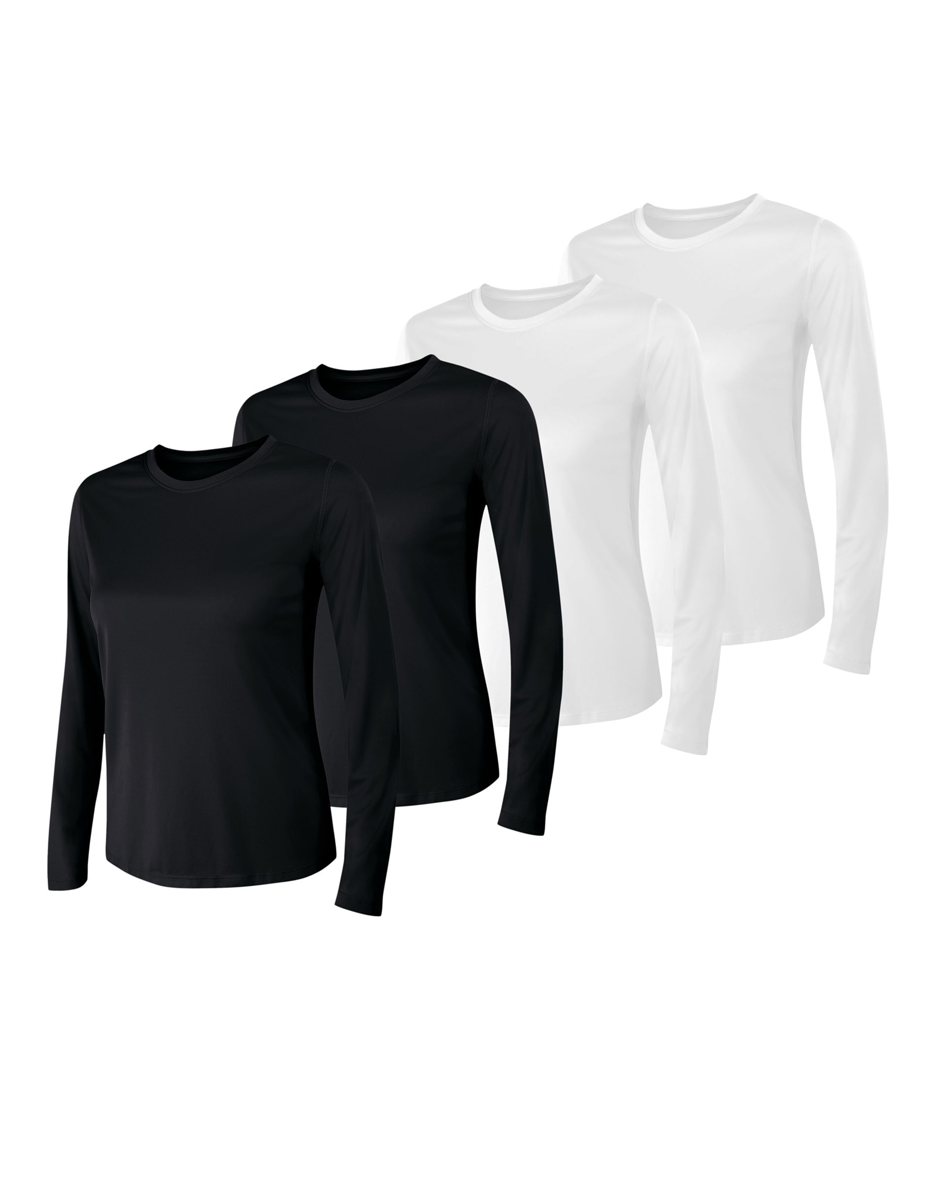 Hanes Sport Cool DRI Women's Performance Long Sleeve T-Shirt, 4-Pack ...