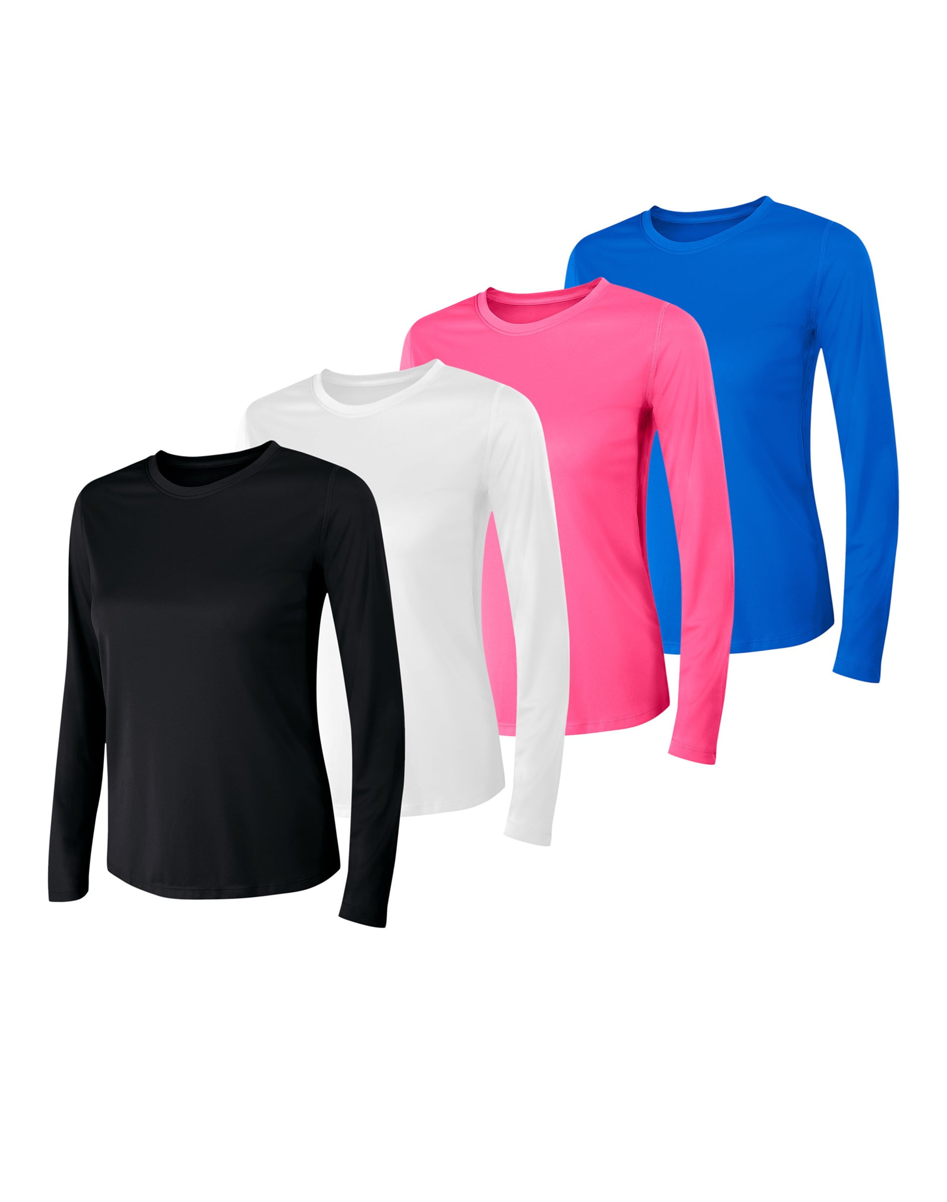 Hanes Sport Cool DRI Women's Performance Long Sleeve T-Shirt, 4-Pack ...