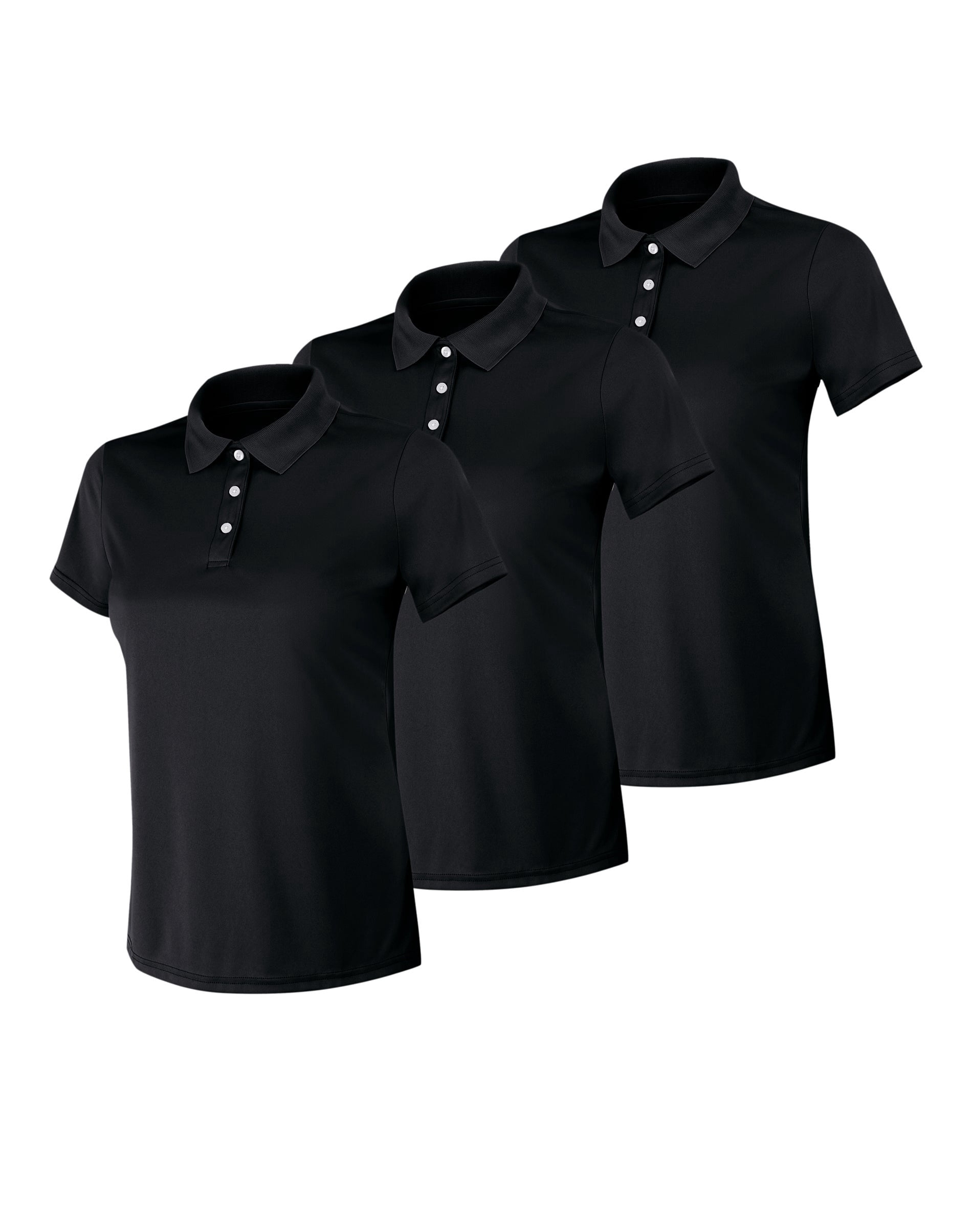 Hanes Women's Performance Polo Shirt 3pk, Cool DRI Moisture-Wicking ...