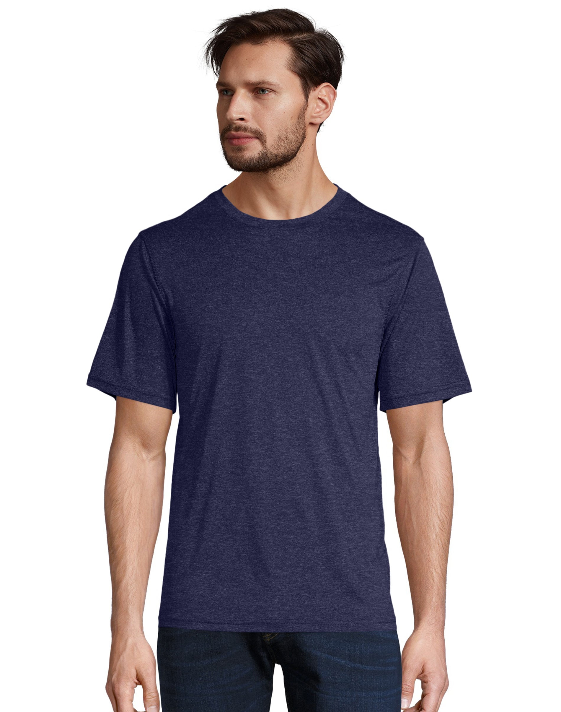 Hanes Sport Men's Performance T-Shirt Navy Heather M - Walmart.com