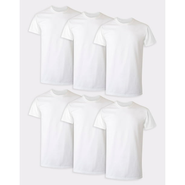 Hanes T-Shirt 6-Pack Ultimate Men's ComfortSoft FreshIQ Crewneck ...