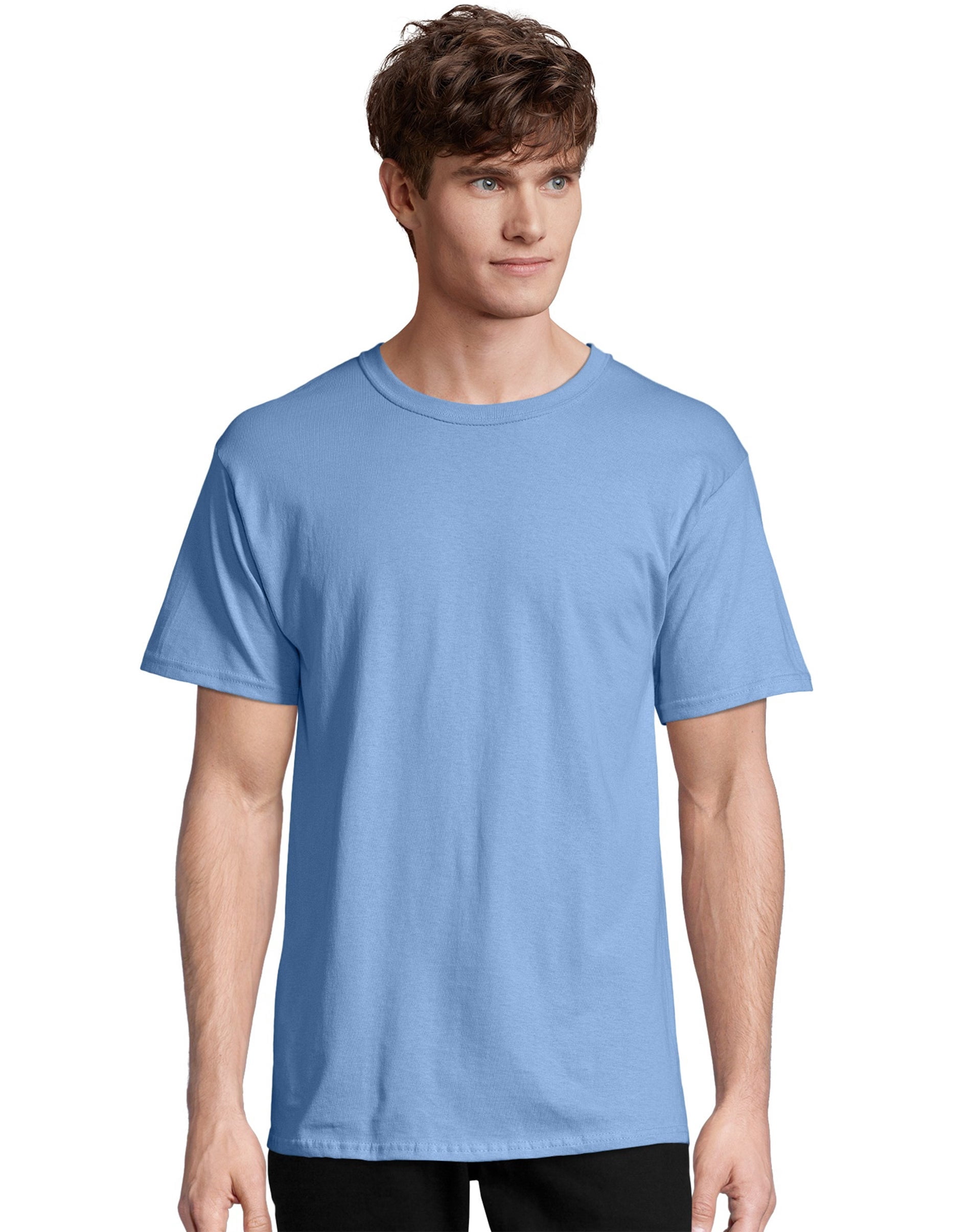 Hanes T-Shirt Essentials Men's Short Sleeve Tee Crewneck Cotton Full ...
