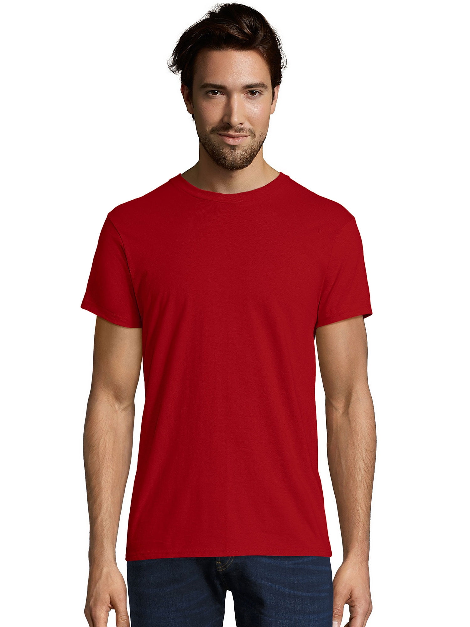 Hanes T-shirt Men's Shirts Tee Cotton Jersey Light Weight Short Sleeve ...