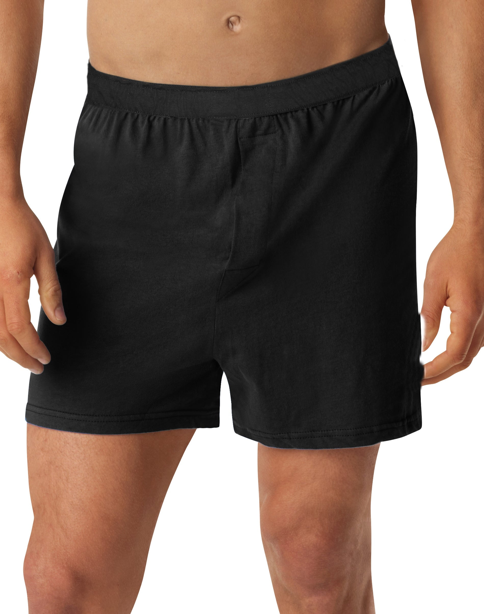 Hanes TAGLESS Men's Knit Boxers 3XL-5XL 3-Pack Black/Grey 5XL - Walmart.com