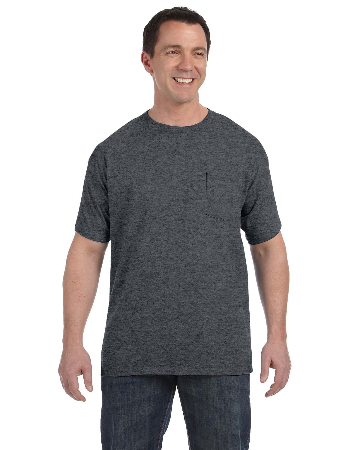 Hanes H5590 Men's 6.1 Oz. Tagless-TM Pocket T-Shirt - Walmart.com
