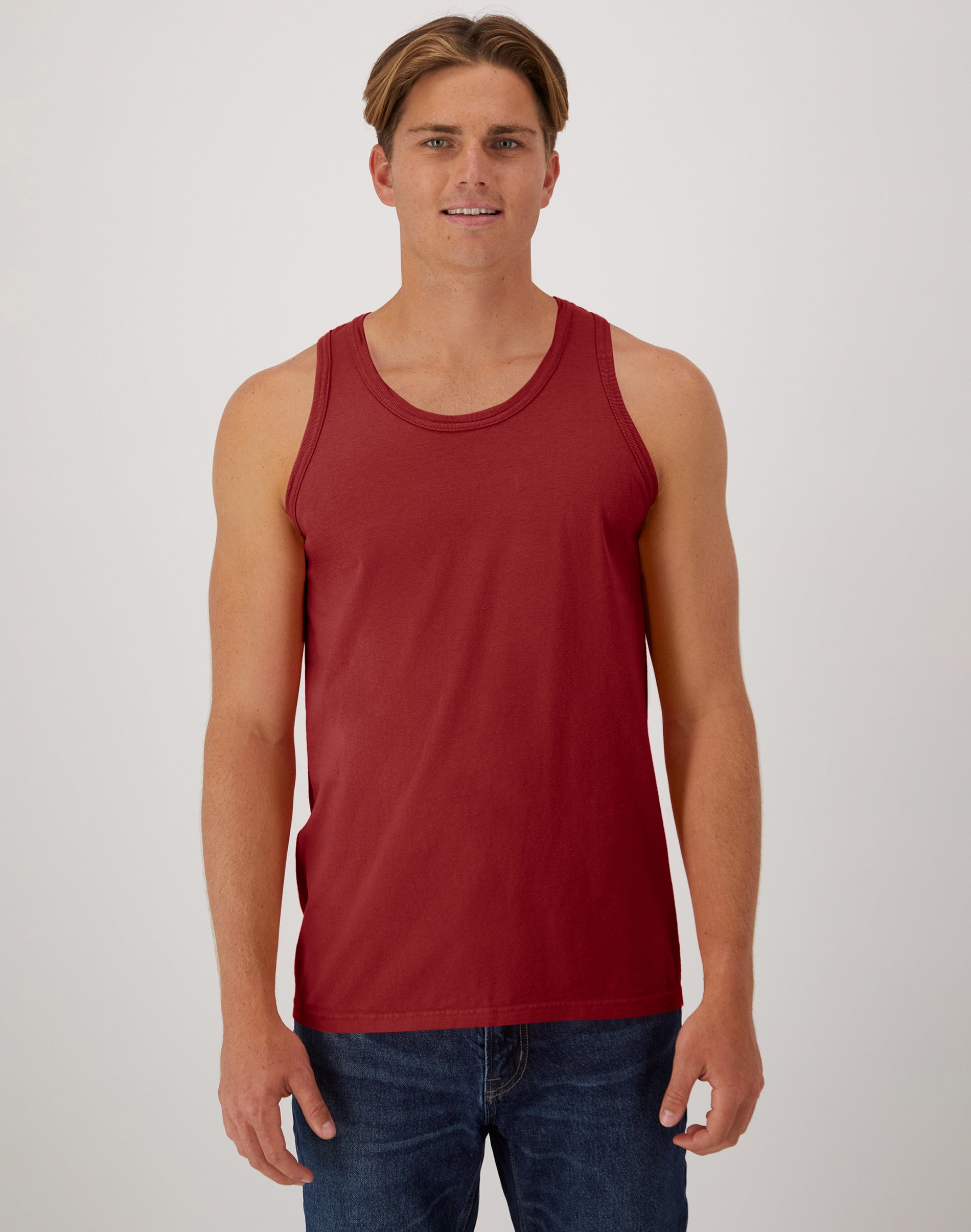 Hanes Tank Unisex Garment Dyed Cotton Sleeveless Tee Classic Perfect ...