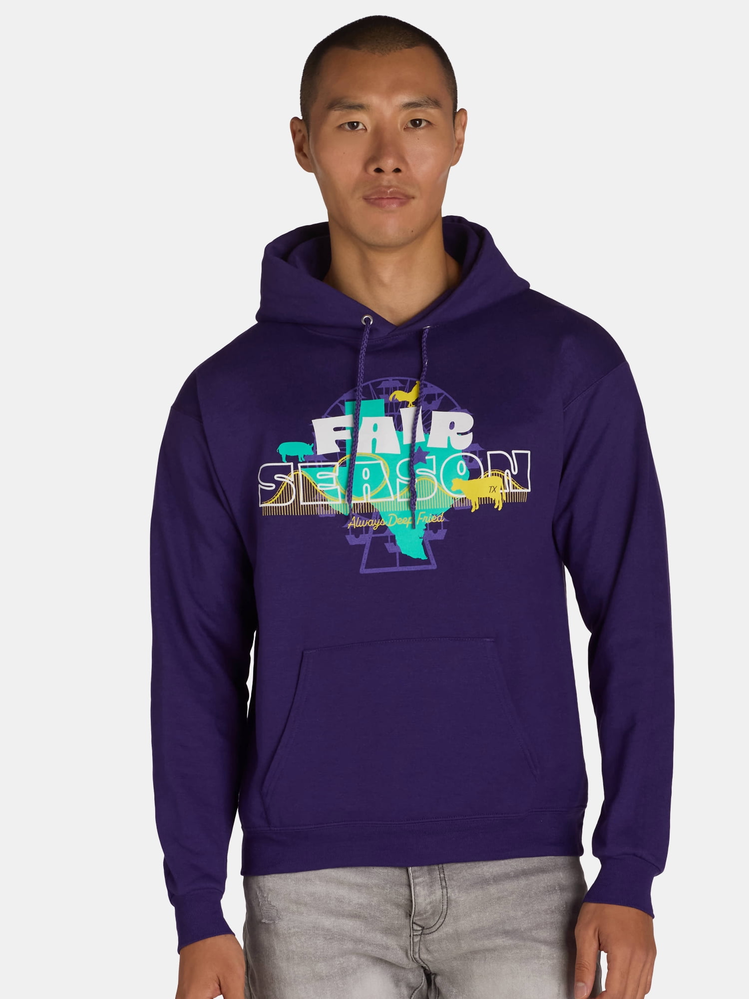 Hanes Men's Texas State Fair Fall Fleece Hoodie with Long Sleeves ...