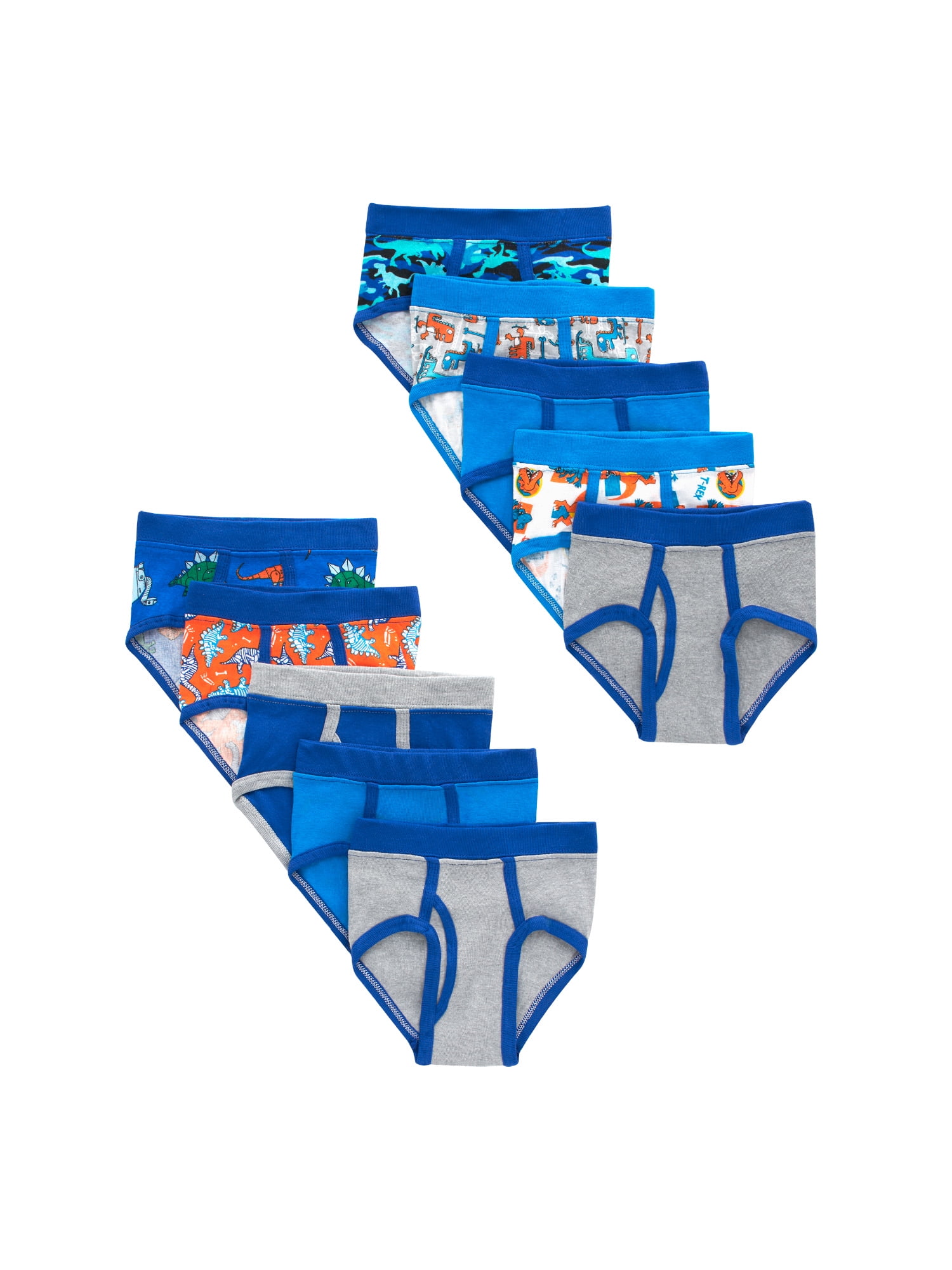 Hanes Toddler Boys' Tagless Briefs, Dinosaur Prints & Solids, 10-Pack ...