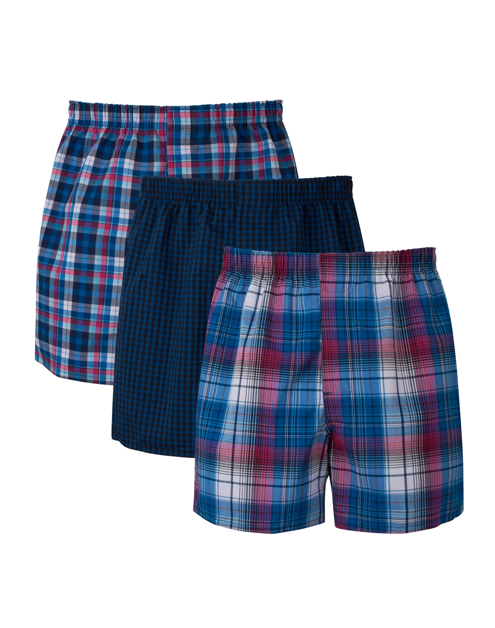 Hanes Ultimate® Comfort Flex Fit® Cotton Stretch Boxers Assorted Blues ...