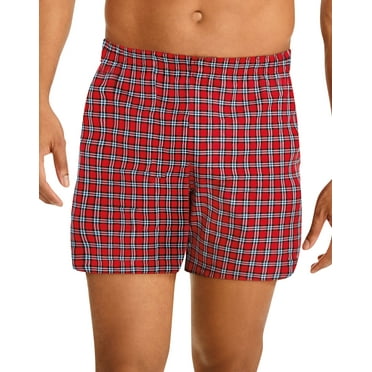 Red Label Men's 5-Pack Woven Exposed Waistband Boxers - Walmart.com