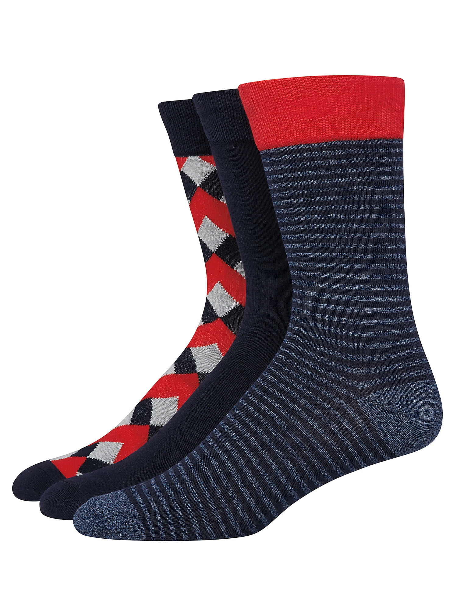 Hanes Ultimate Men's FreshIQ Men's Assorted Dress Socks 3-Pack ...