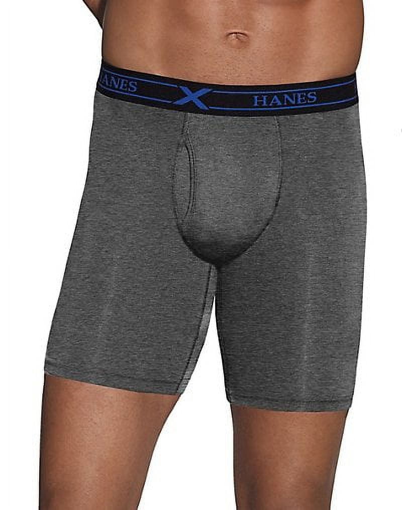 Hanes Ultimate Men's FreshIQ Performance Longer Leg Boxer Briefs 3-Pack - Walmart.com