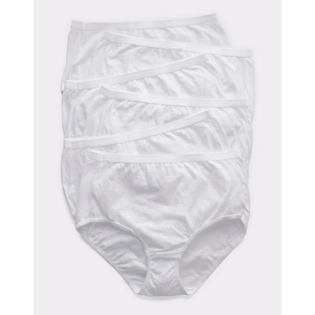 Hanes Ultimate High Waisted Comfort Women's Breathable Cotton Brief Underwear, Pure Comfort, 6 ...